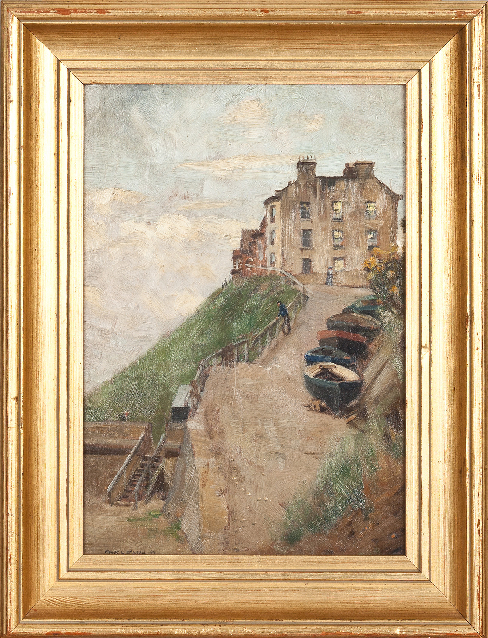 FRANK LEWIS EMANUEL, olja på pannå, signerad och daterad -94. - Bukowskis