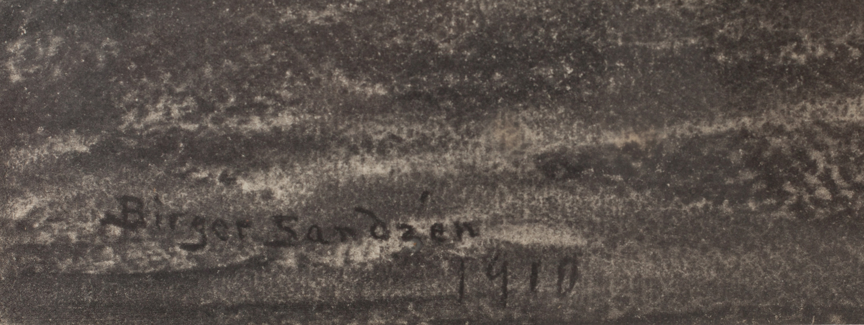 BIRGER SANDZÉN, kolteckning, signerad och daterad 1910. - Bukowskis