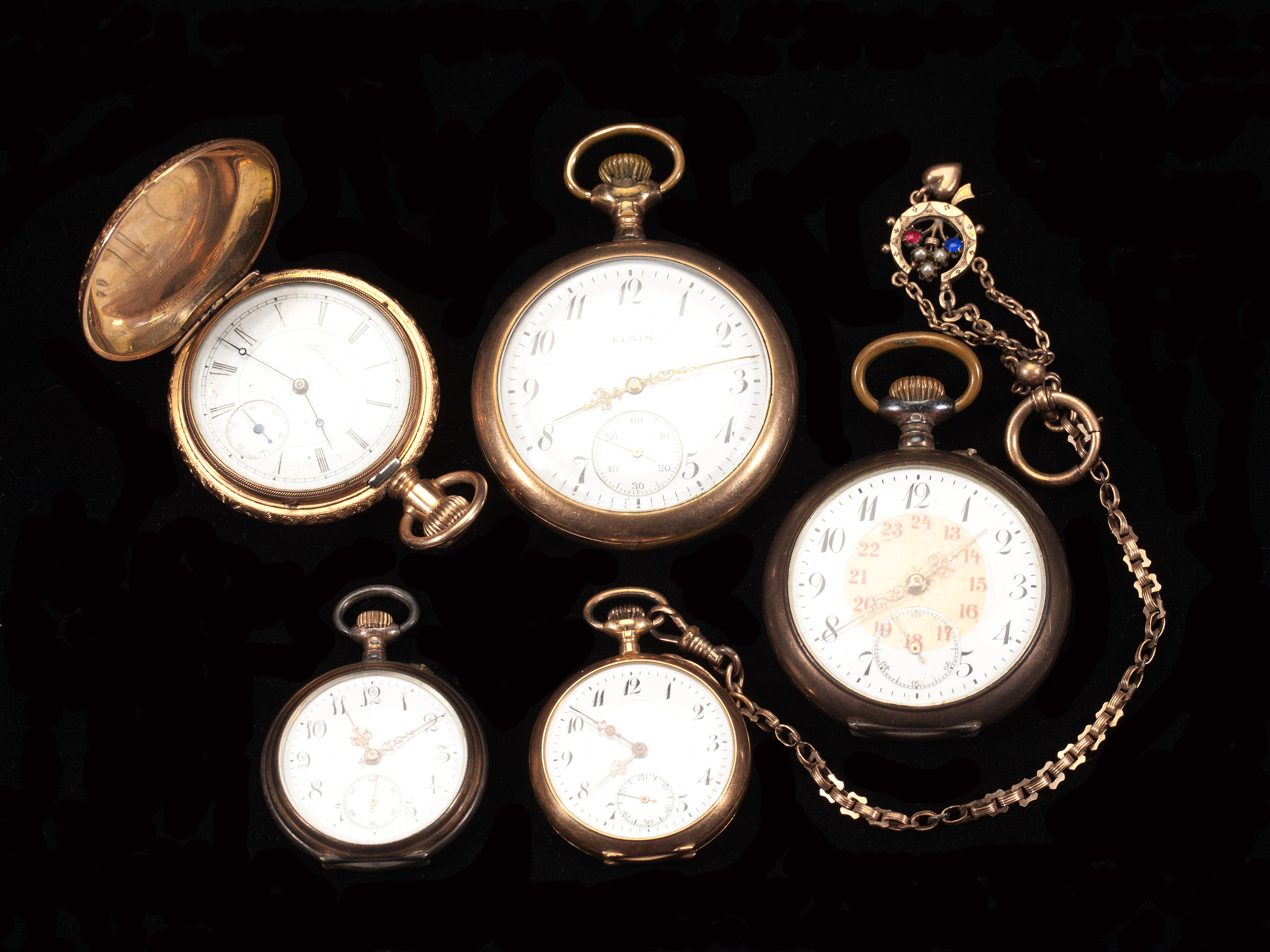 PARTI FICKUR, bland annat 14 k, och Illinois Watch Co, Springfield ...