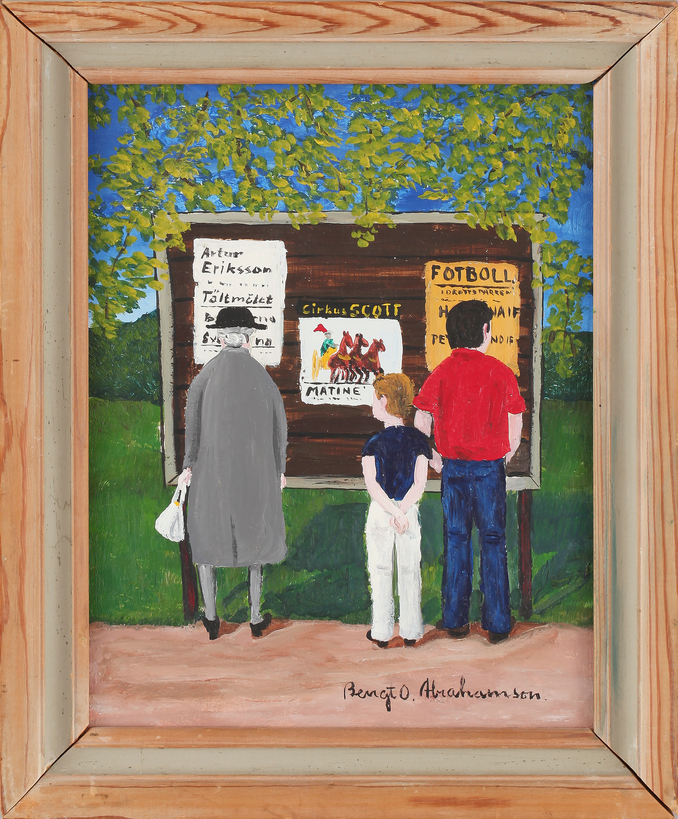 BENGT OLOV ABRAHAMSON, olja på pannå, signerad. - Bukowskis