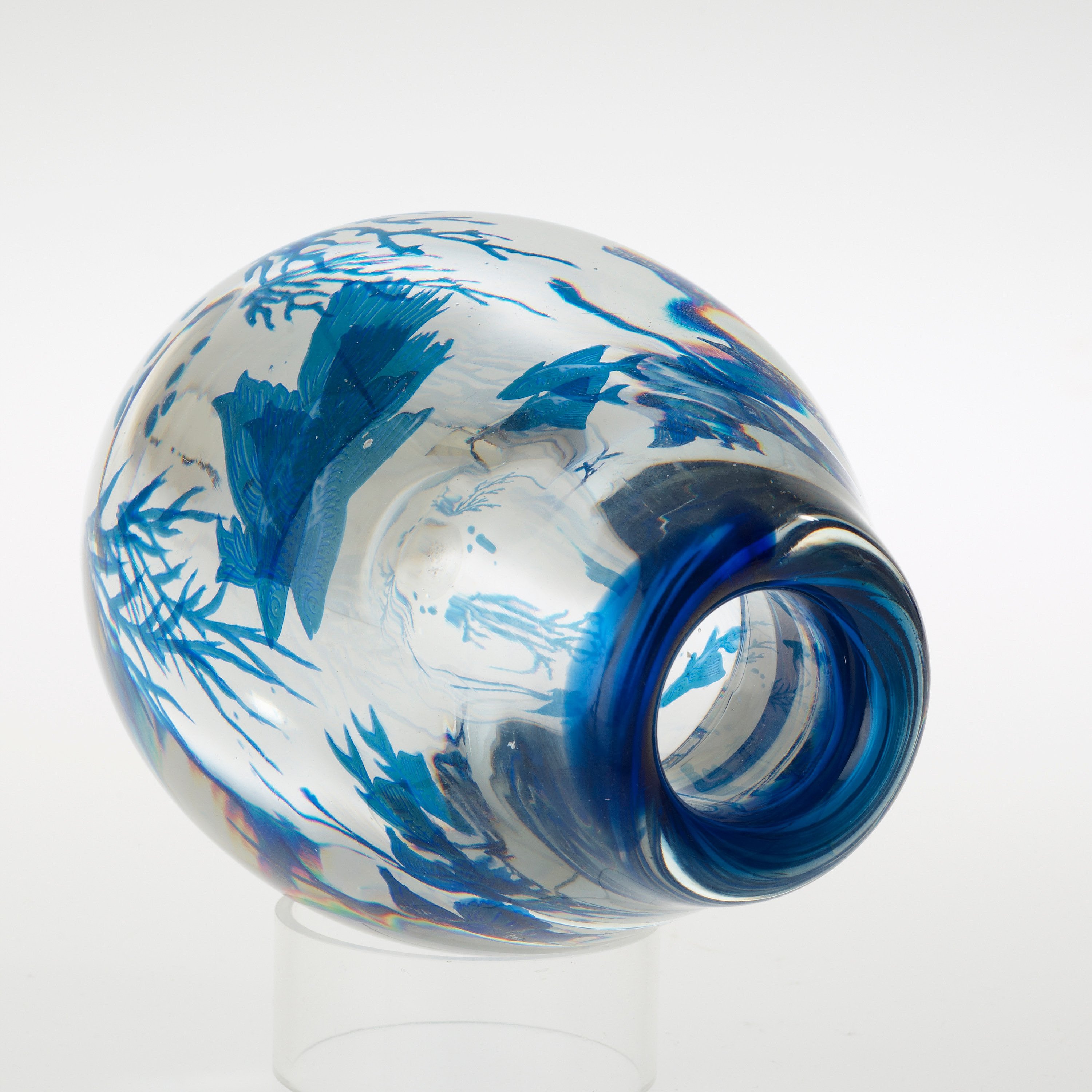 An Edward Hald 'Graal' glass vase, Orrefors 1944. - Bukowskis