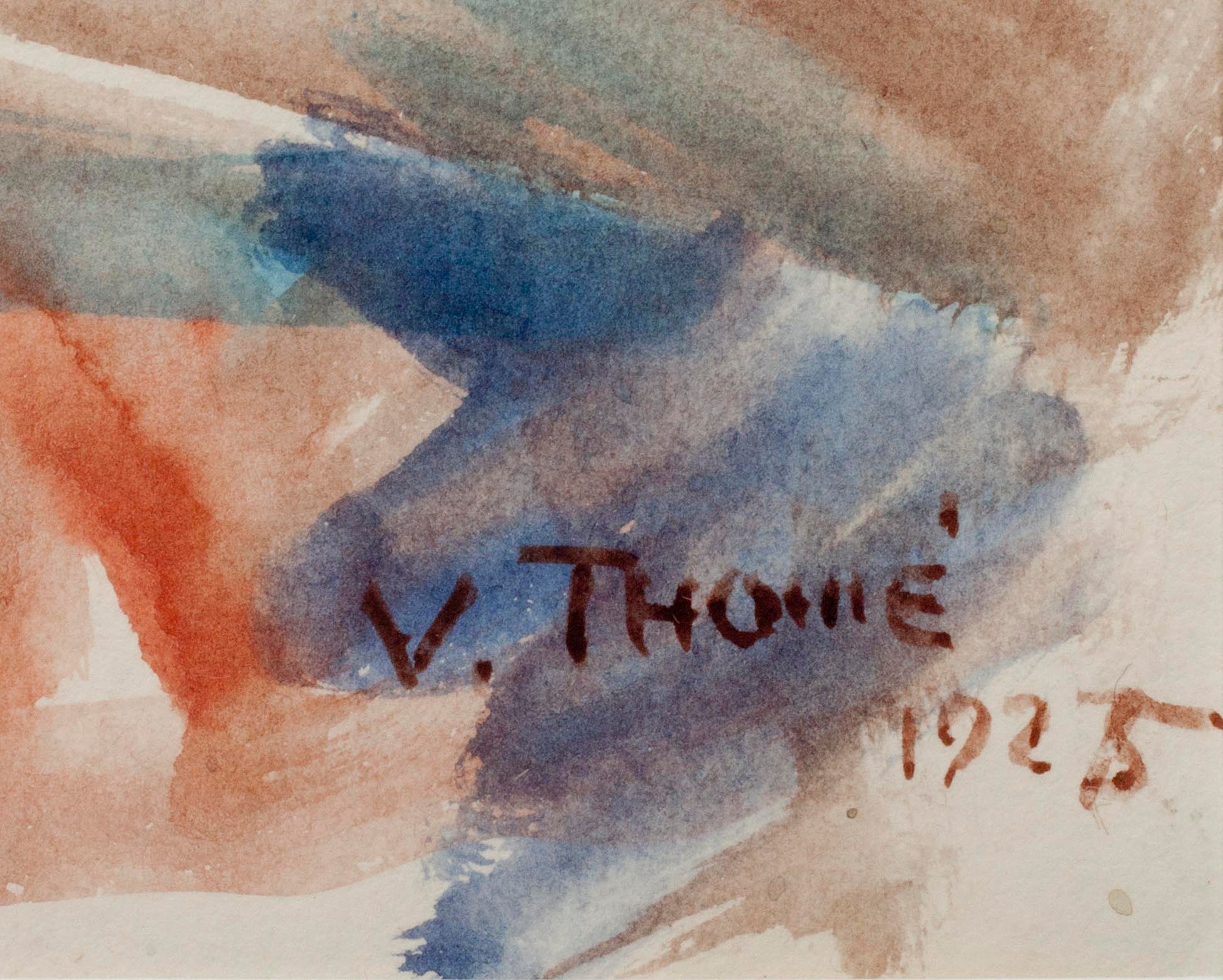 VERNER THOMÉ, vesiväri, signeerattu ja päivätty 1925. - Bukowskis