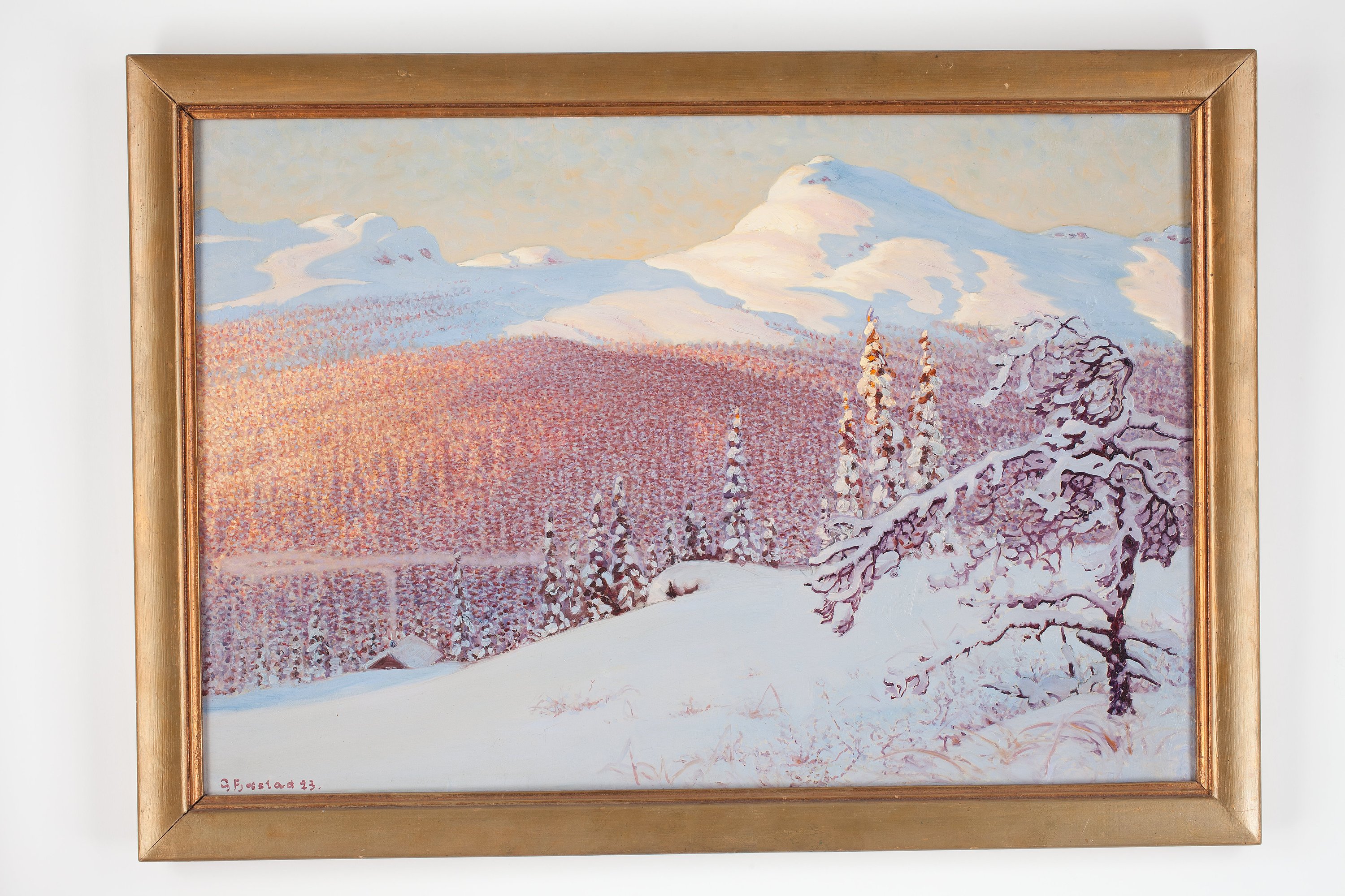 Gustaf Fjaestad, Vinterlandskap. - Bukowskis