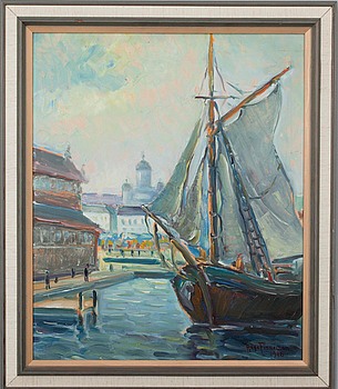 HUGO FINNEMAN, olja på skiva, signerad och daterad 1946. - Bukowskis