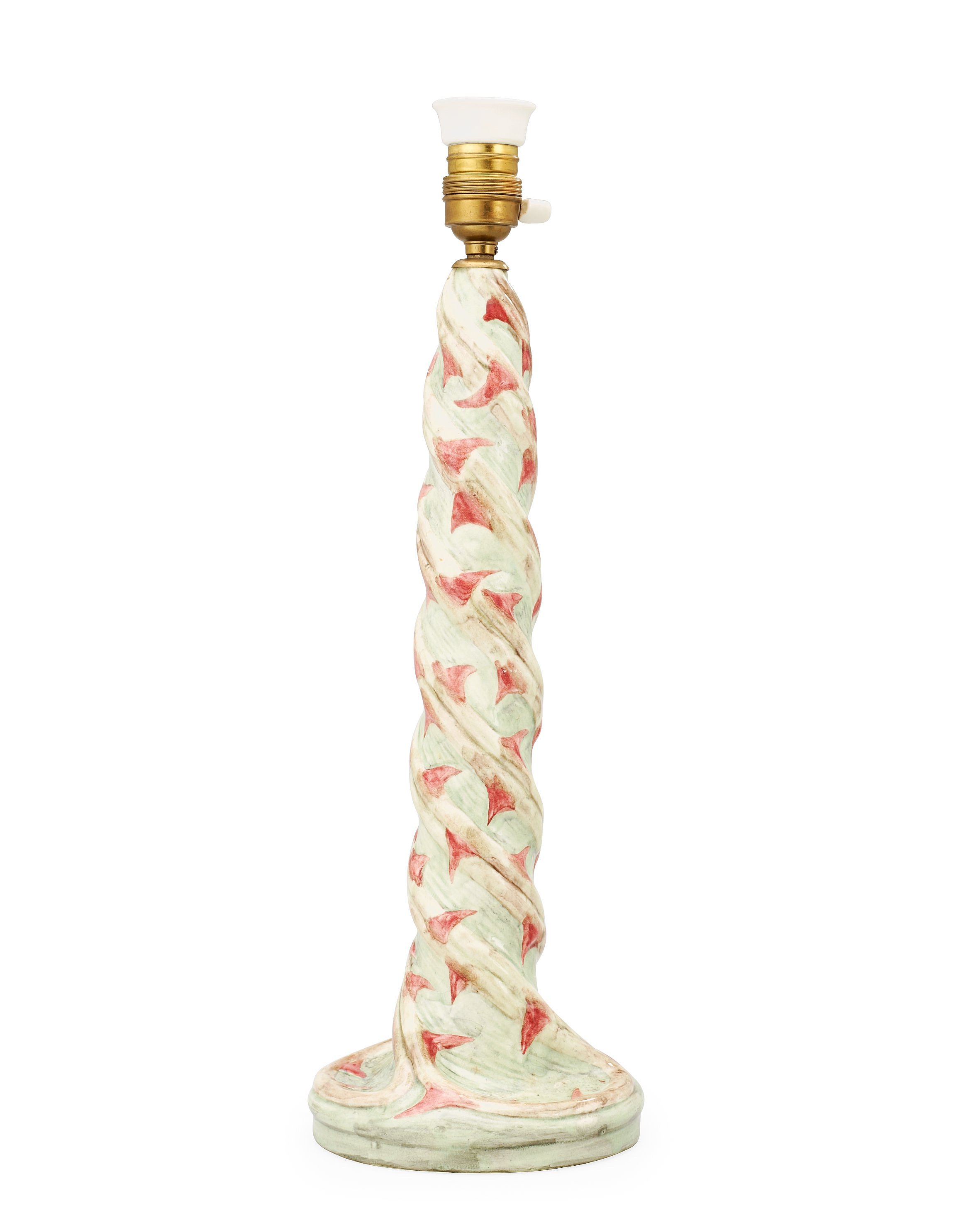 A Rörstrand Art Nouveau creamware table lamp, circa 1900. - Bukowskis