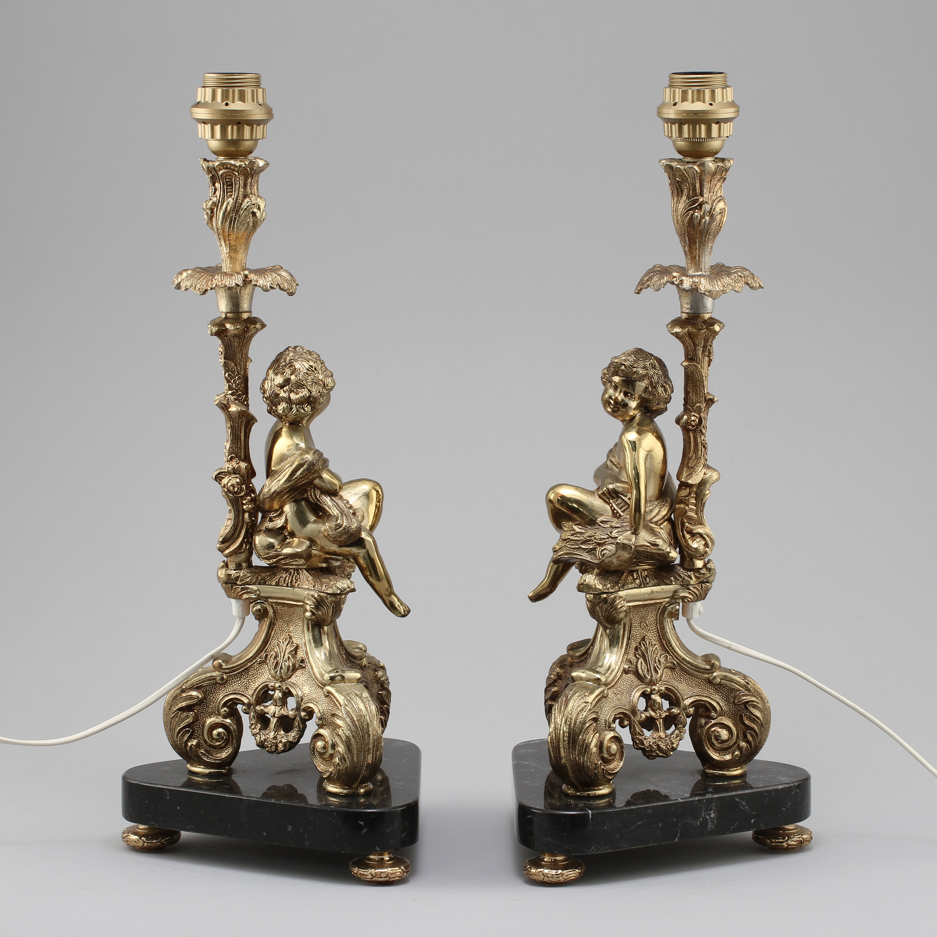 BORDSLAMPOR, ett par, Garali Impex AB, Alingsås, 1900-talets andra ...