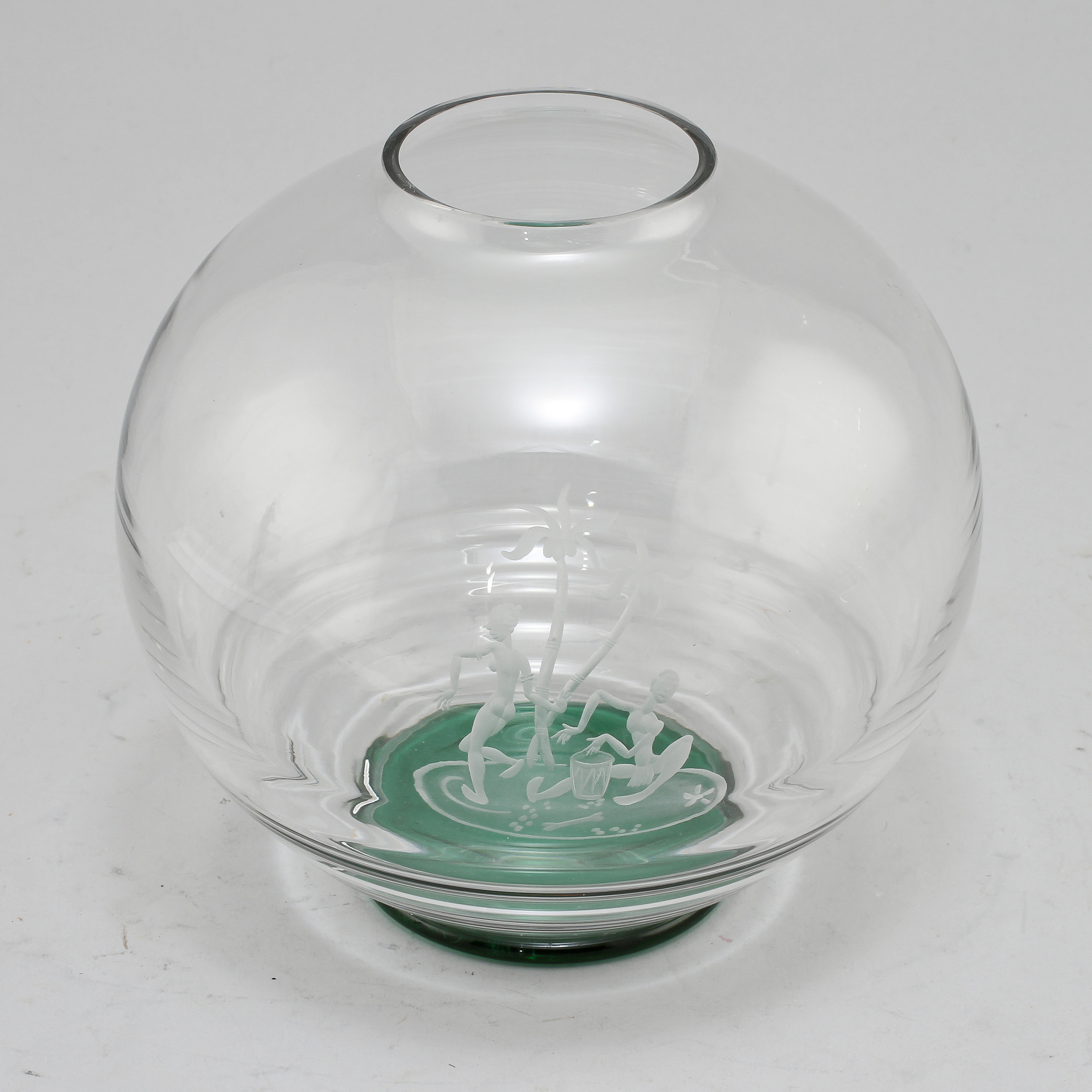 VAS, glas, Simon Gate, Orrefors, 1930-tal, signerad. - Bukowskis