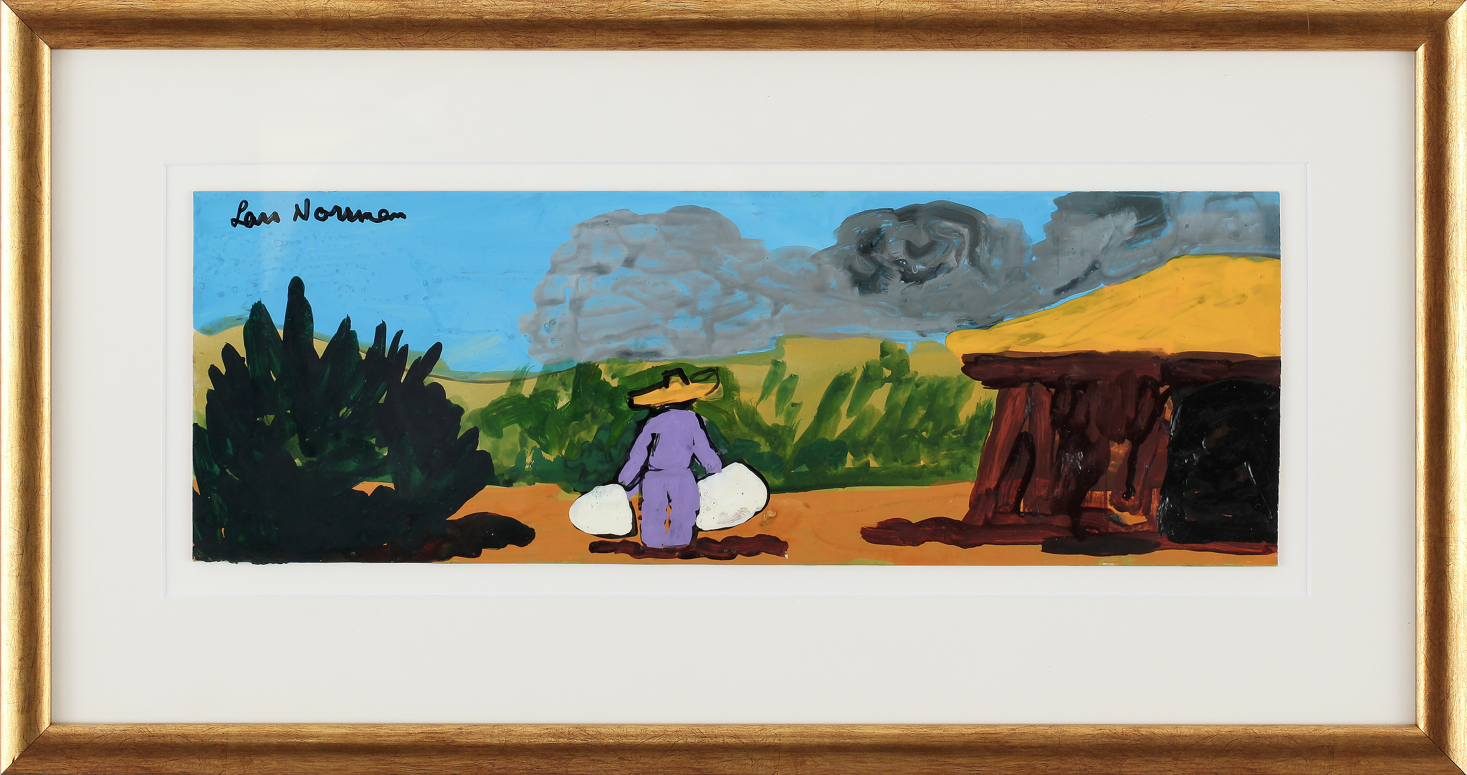 LARS NORRMAN, gouache, signerad. - Bukowskis
