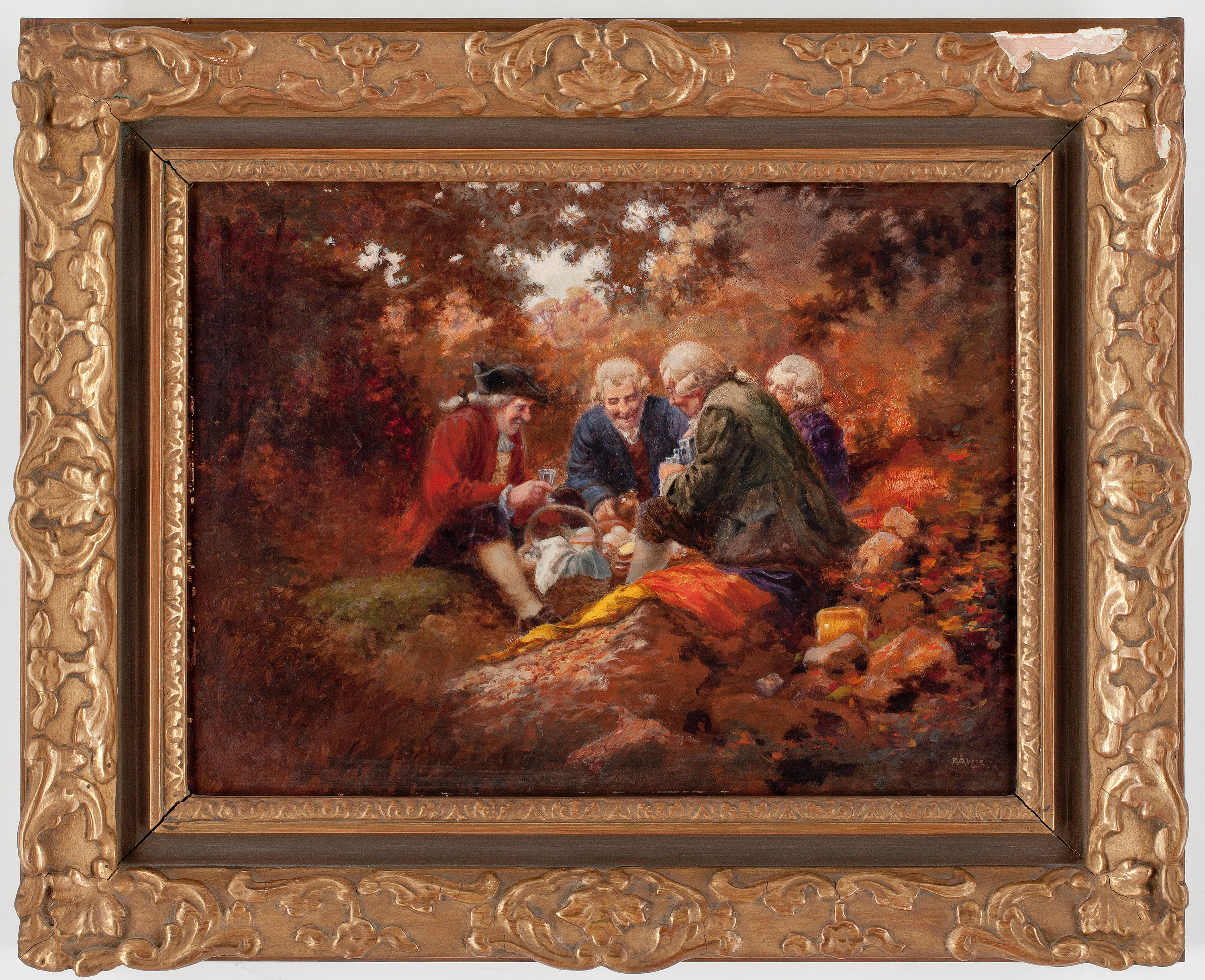 EMIL ÅBERG, olja på pannå, signerad. - Bukowskis