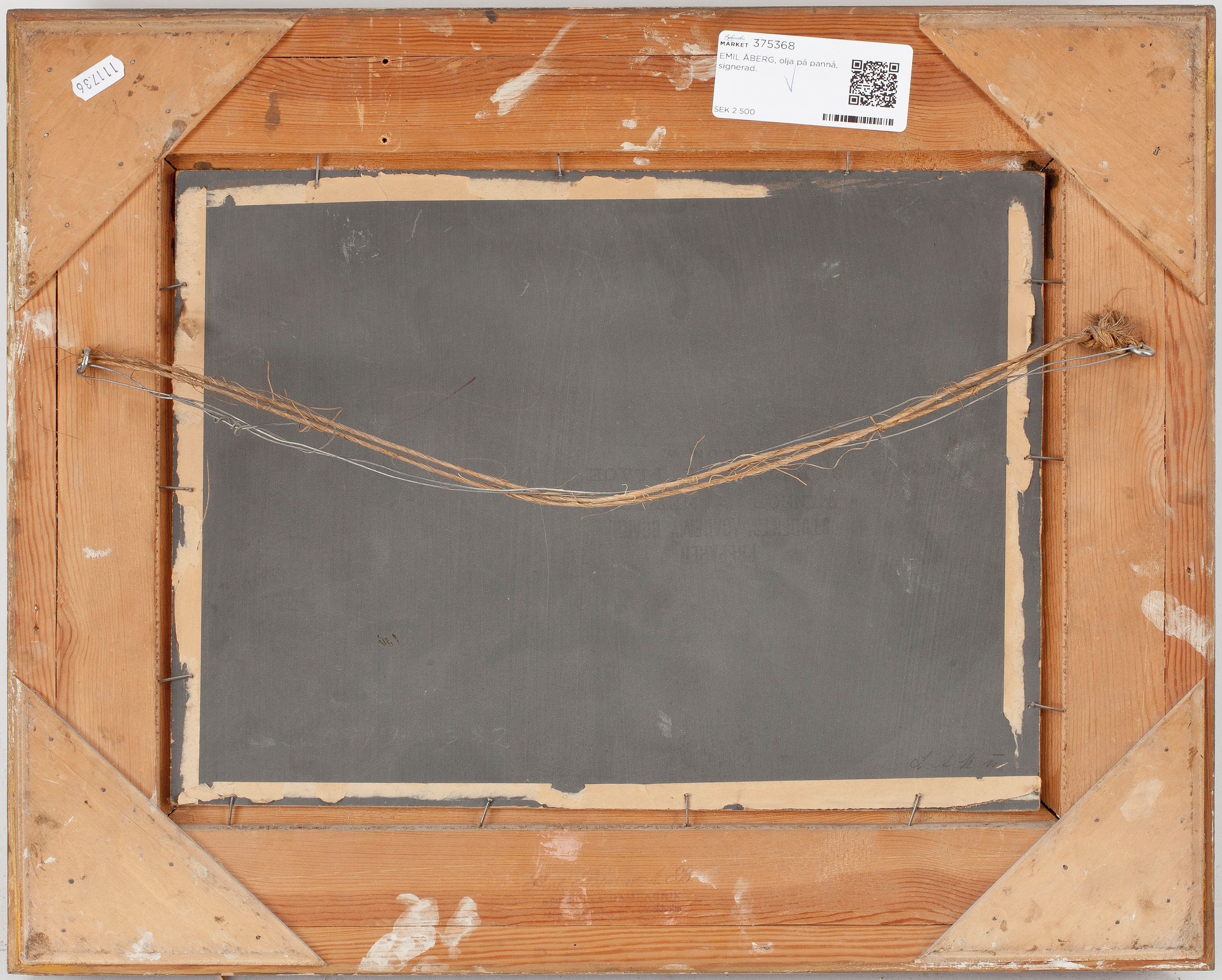 EMIL ÅBERG, olja på pannå, signerad. - Bukowskis