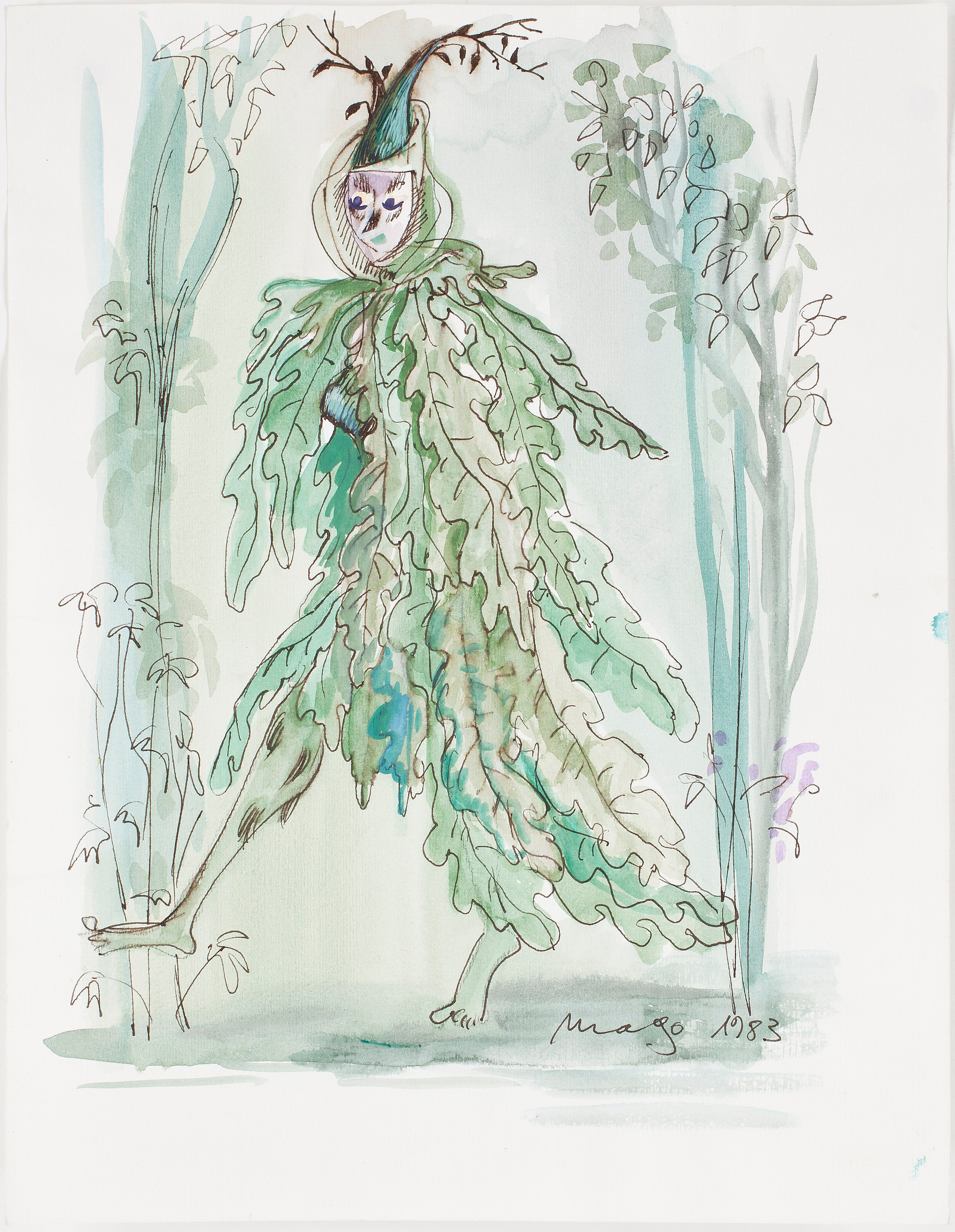 MAX GOLDSTEIN (MAGO), dräktskisser, teckningar, 23 st, delvis sign o ...