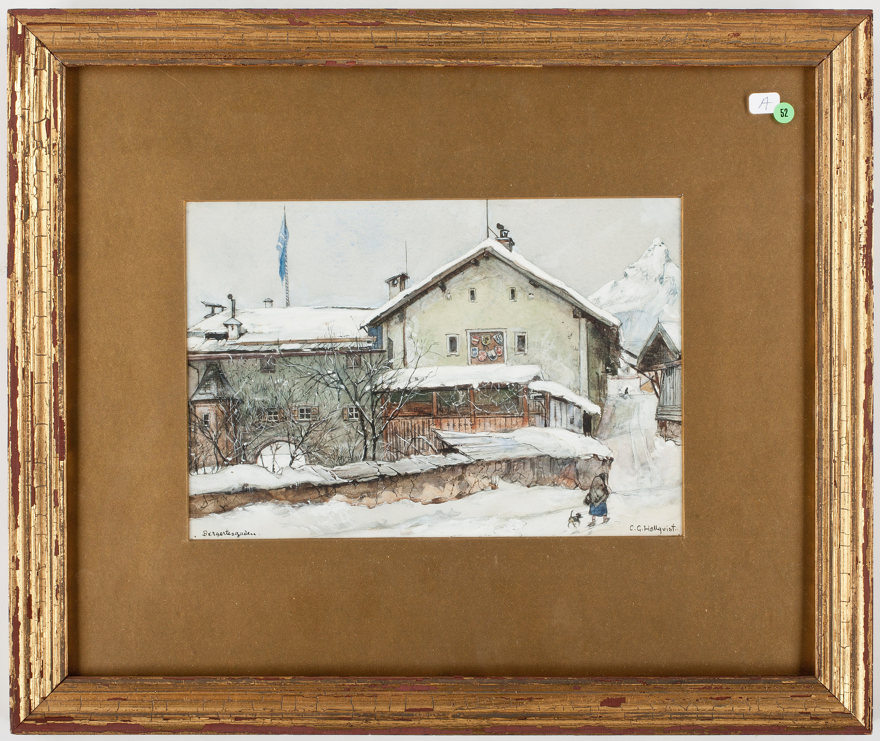 CARL GUSTAF HELLQVIST. Akvarell. Sign C.G. Hellqvist. - Bukowskis