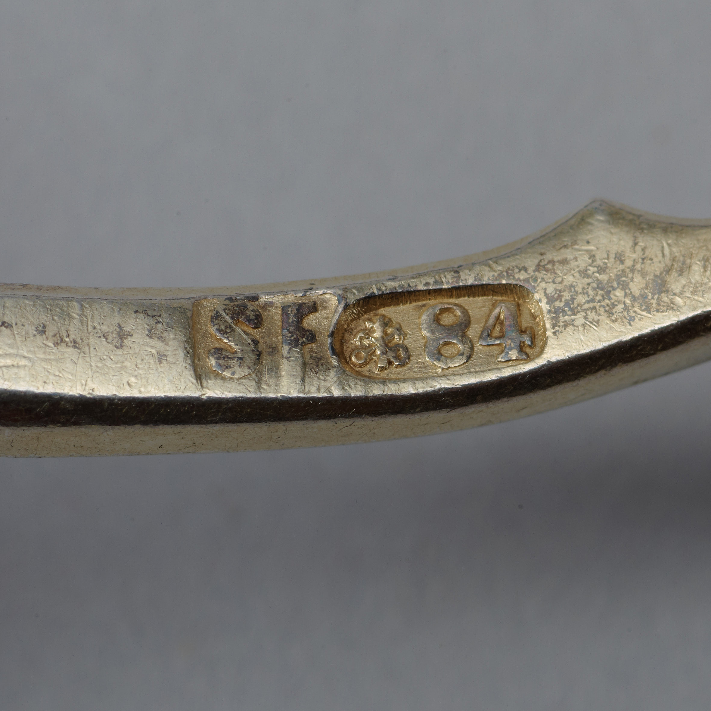 A set of four Russian silver-gilt coffee-spoons, marks of Samuel Z ...