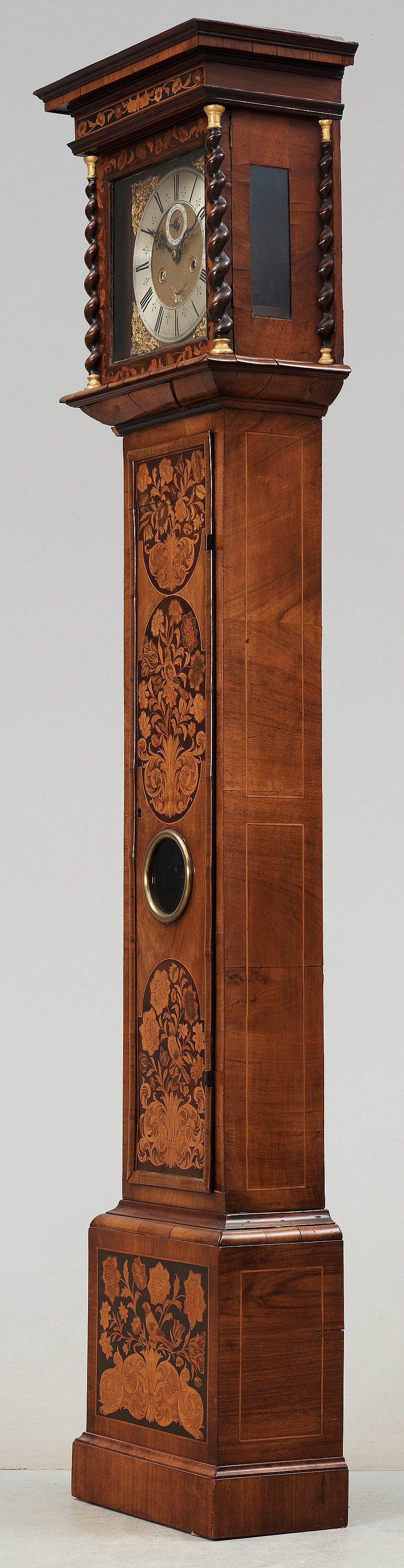 An English late 17th century longcase clock, dial signed "Daniel Le ...