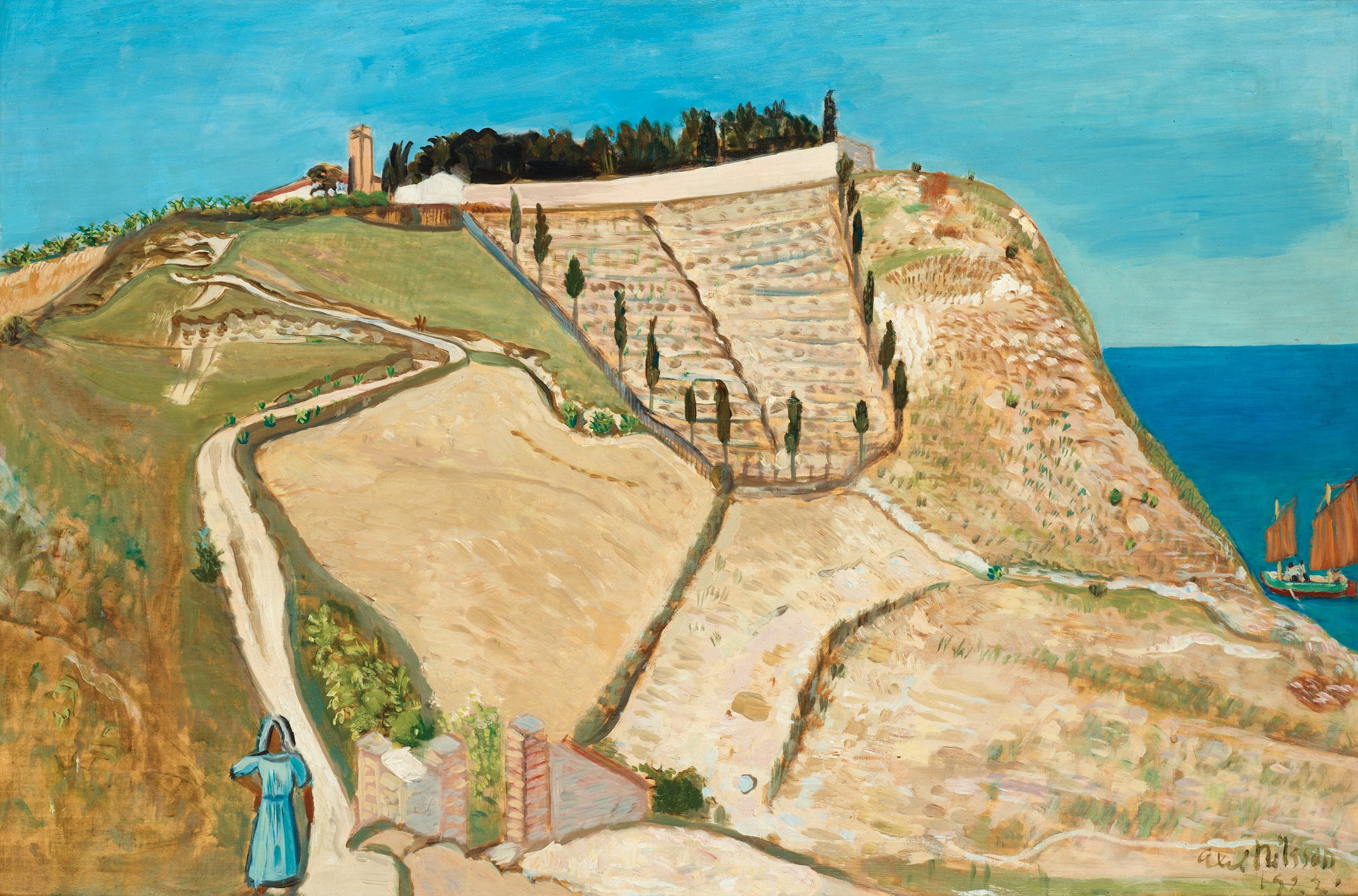 Axel Nilsson, "Landskap vid adriatiska havet". - Bukowskis