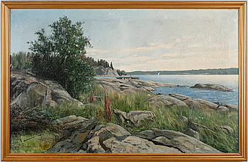 KONRAD SIMONSSON, olja på duk, signerad och daterad 1889. - Bukowskis