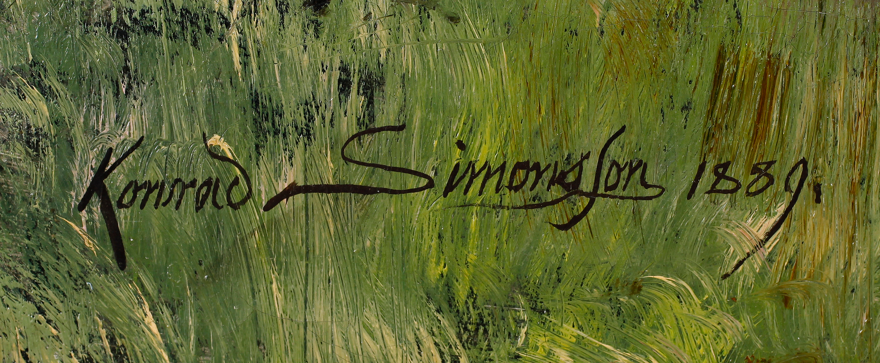 KONRAD SIMONSSON, olja på duk, signerad och daterad 1889. - Bukowskis