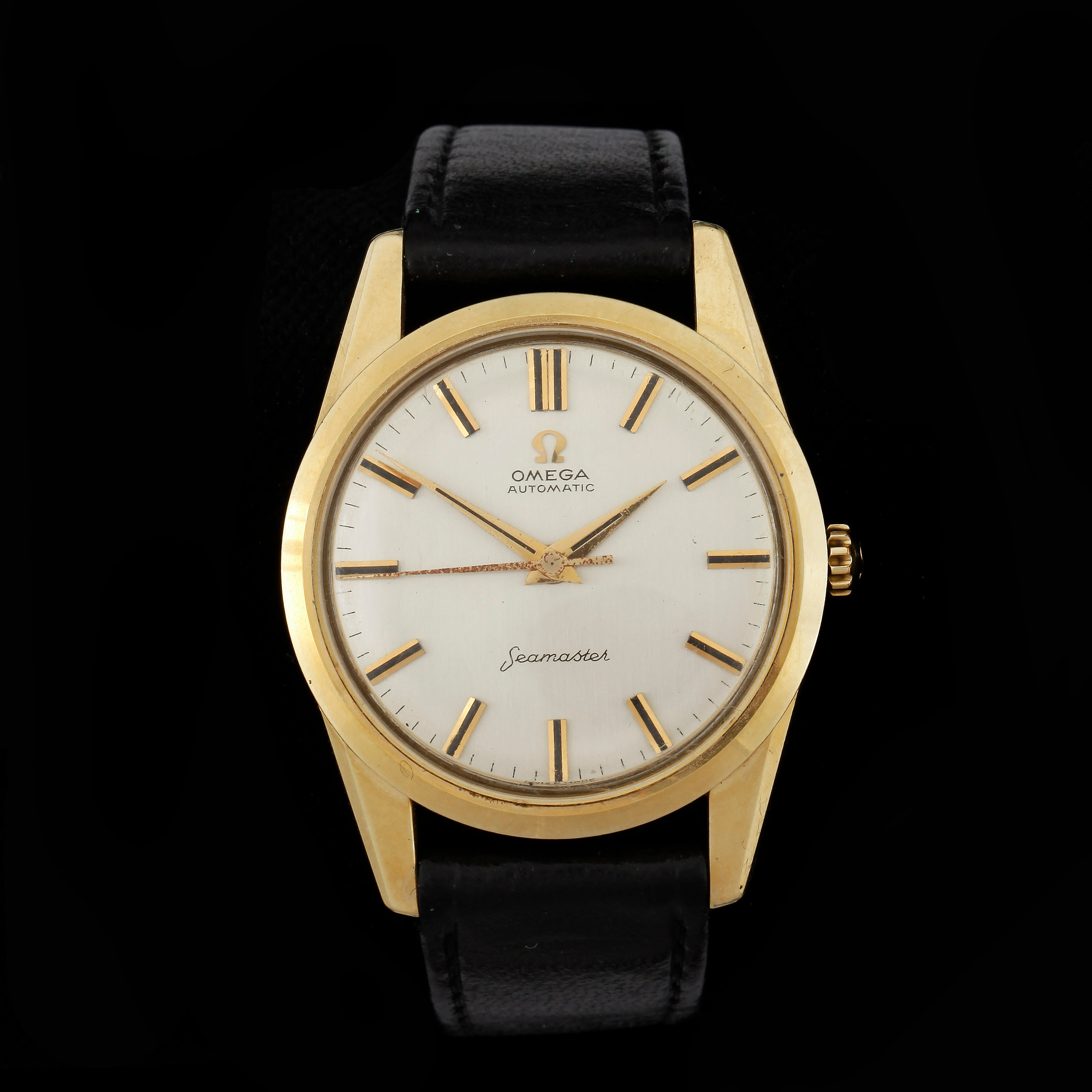 ARMBANDSUR, herr, guld på stål, Omega Seamaster, Automatic, 1950/60-tal ...