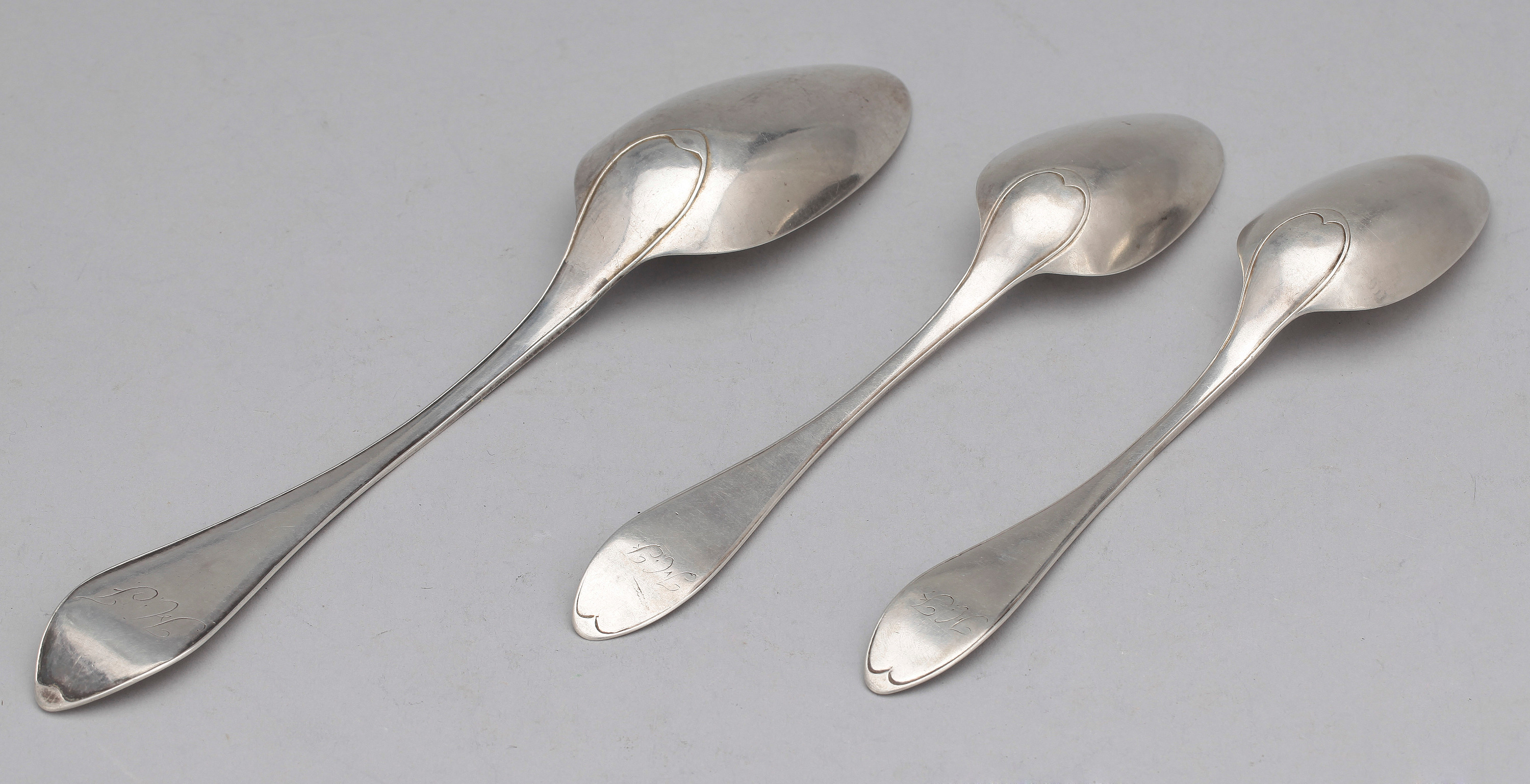 SKEDAR, 3 st, silver, Lars Biugg, Jönköping, 1808-09. Tot vikt ca 201 g ...