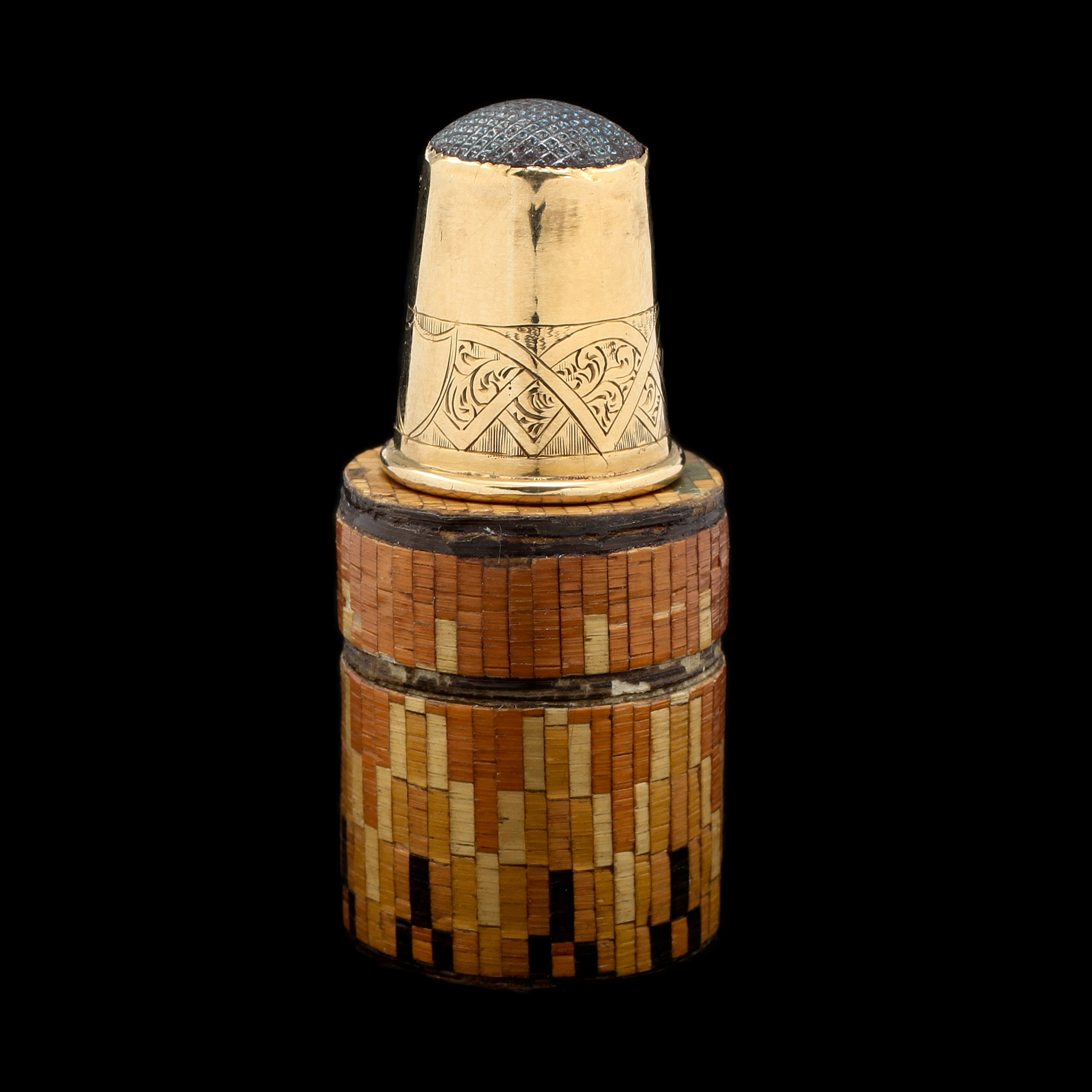 FINGERBORG, 18k guld, mästarstämpel CH, Stockholm, 1851. Vikt 3 g ...