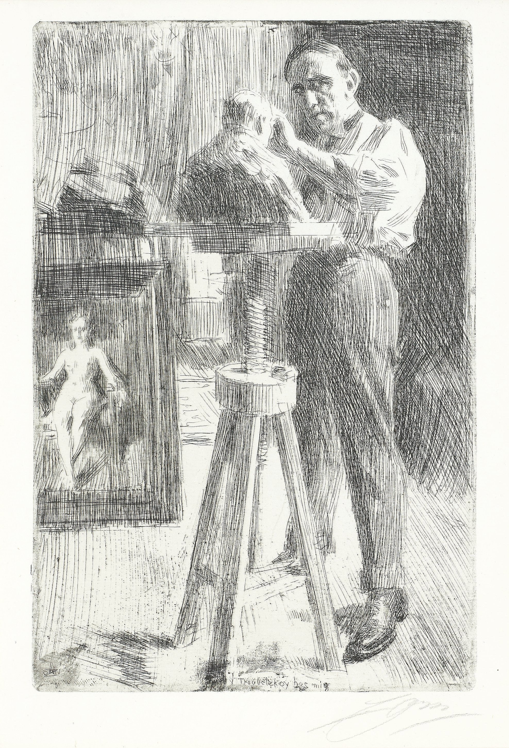 ANDERS ZORN, Etsning (III état av III), 1908, signerad. - Bukowskis
