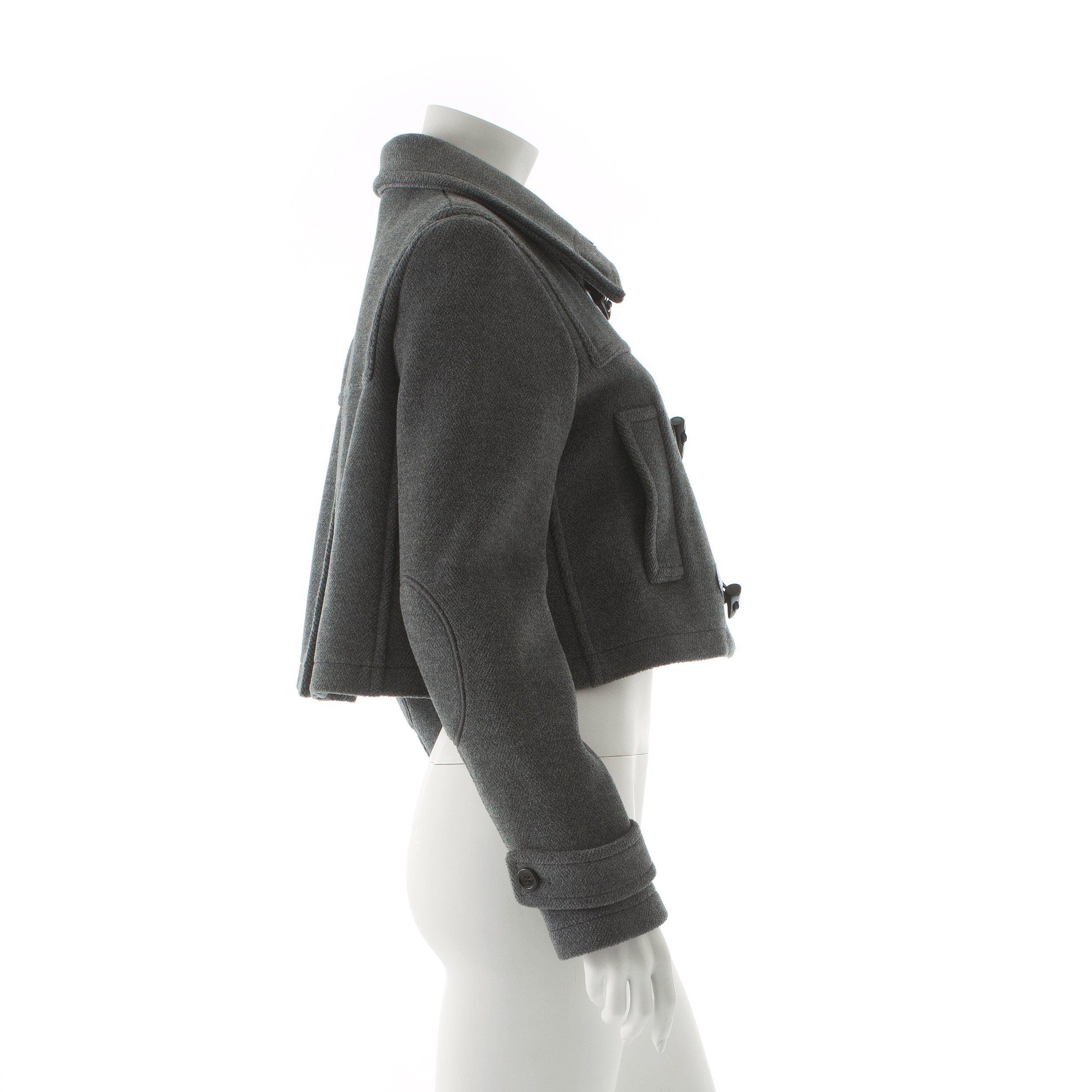 BURBERRY, a grey wool duffel jacket. - Bukowskis