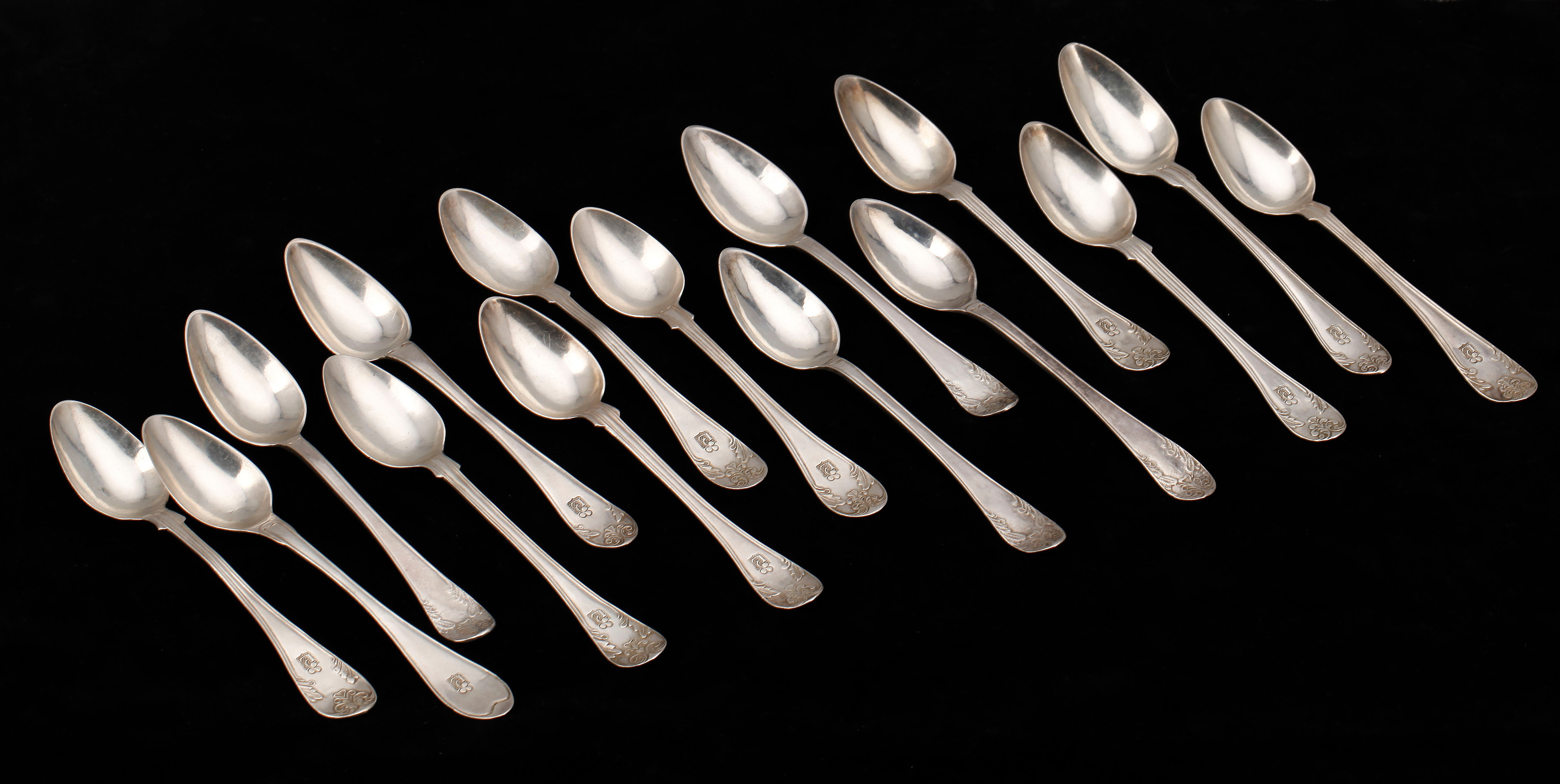 TESKEDAR, 15 st, silver, bland annat Jonas Wilhelm Laurén, Stockholm ...