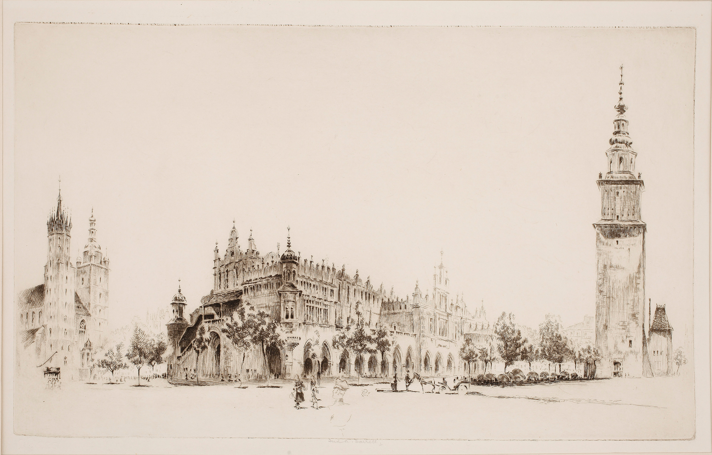 FREDERICK ARTHUR FARRELL, etsningar 8 st, i mapp "Poland and danzig ...