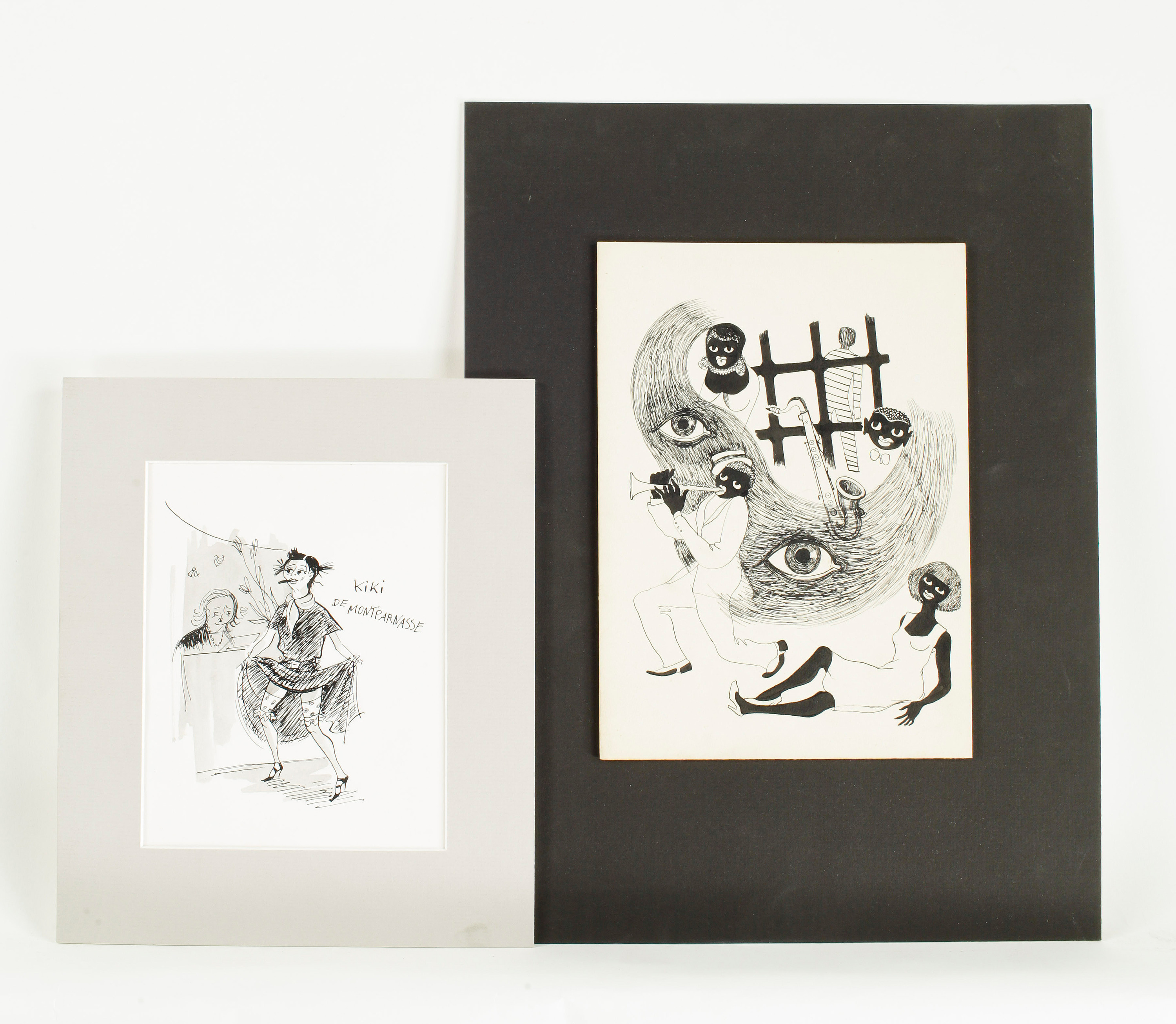 MAX GOLDSTEIN, 22 teckningar, pastell, akvarell samt i tusch. Delvis ...