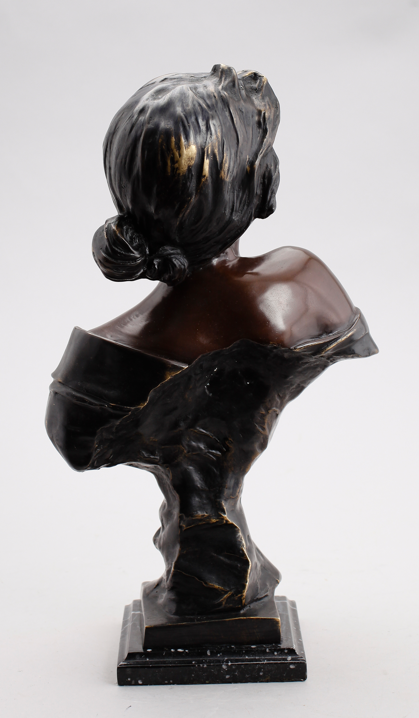 EMMANUEL VILLANIS, skulptur, brons, "Seule!", signerad, Frankrike, 1900 ...