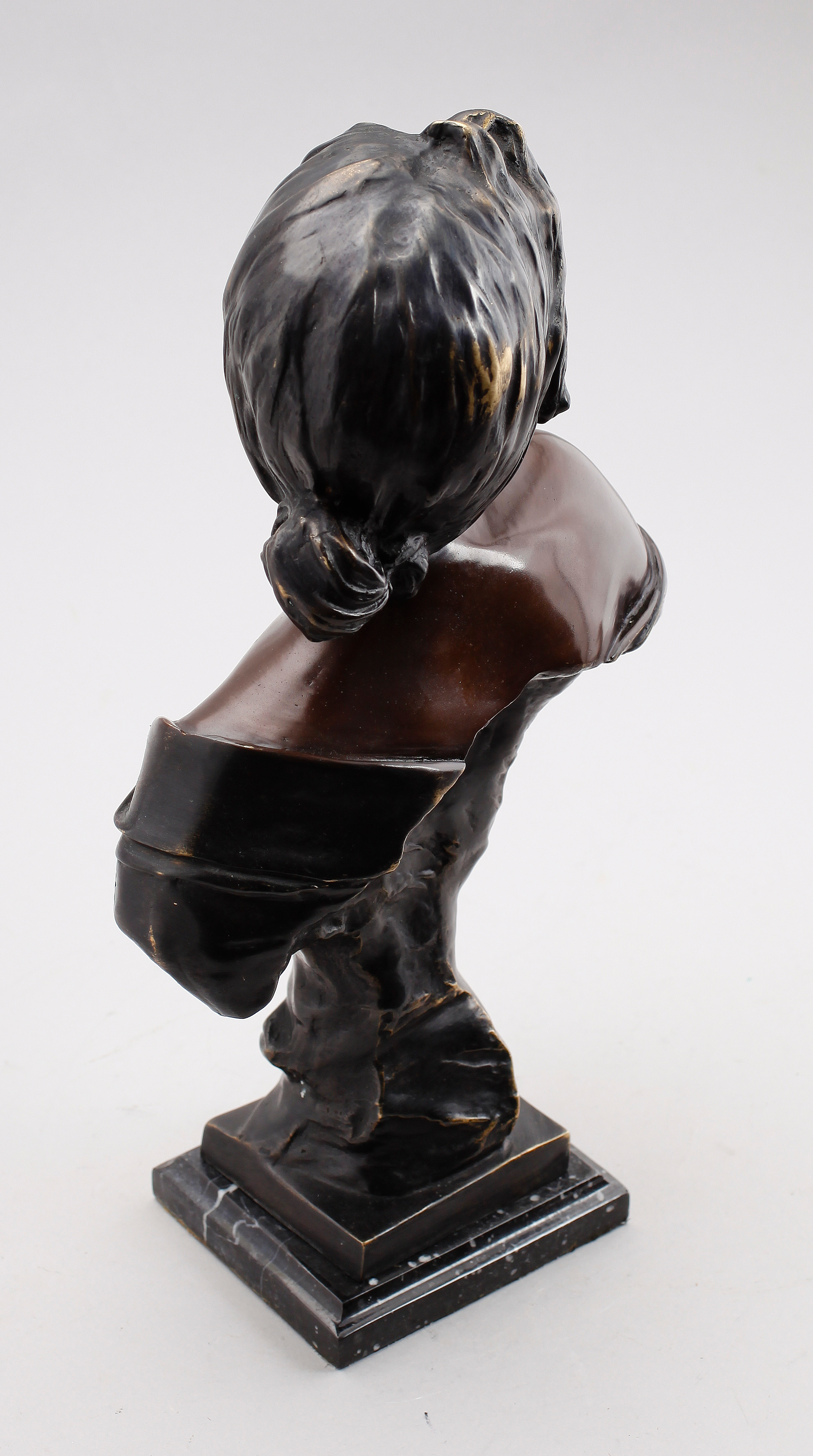 EMMANUEL VILLANIS, skulptur, brons, "Seule!", signerad, Frankrike, 1900 ...