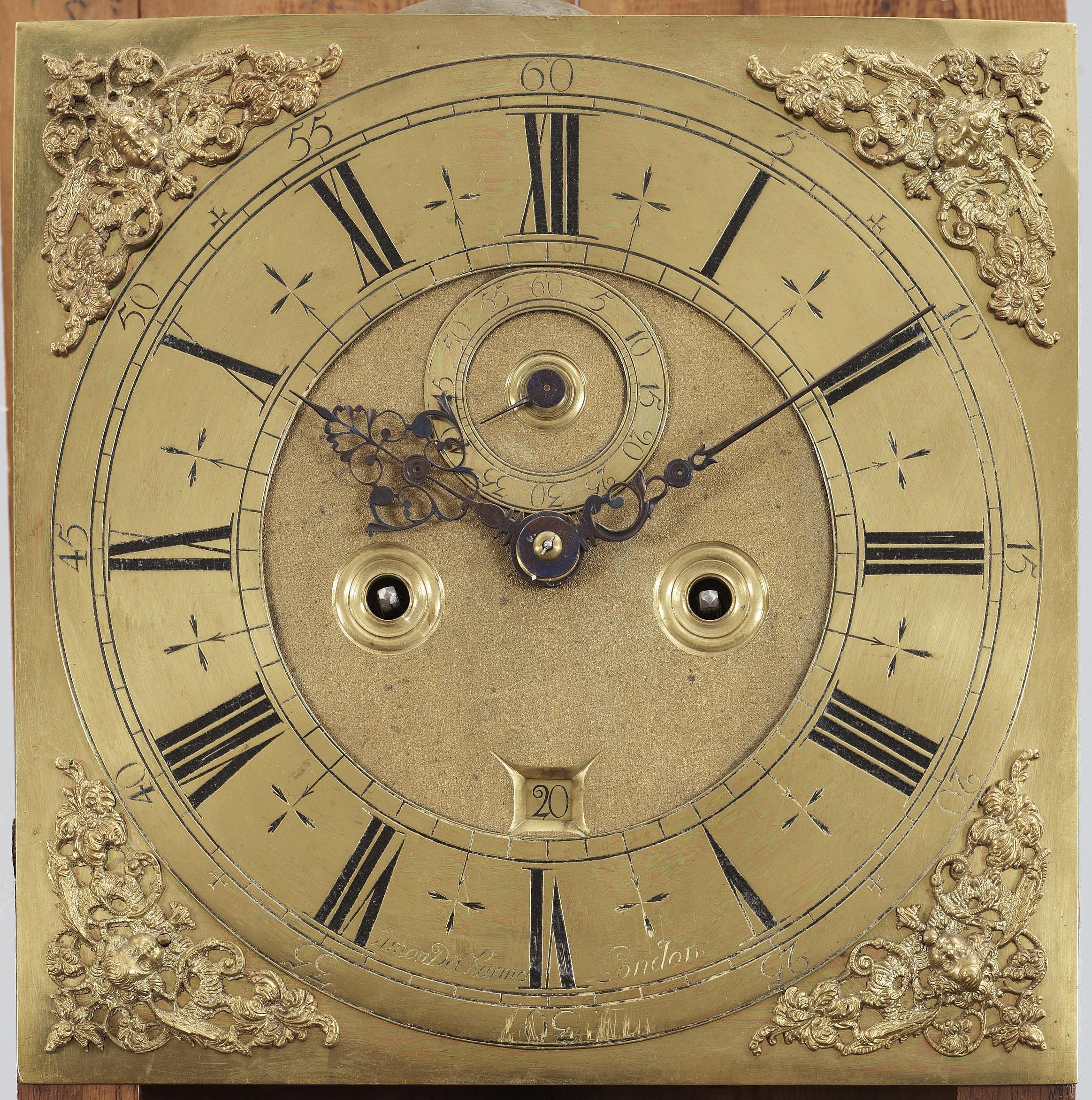 An English circa 1700 longcase clock, dial signed "Simon De Charmes ...