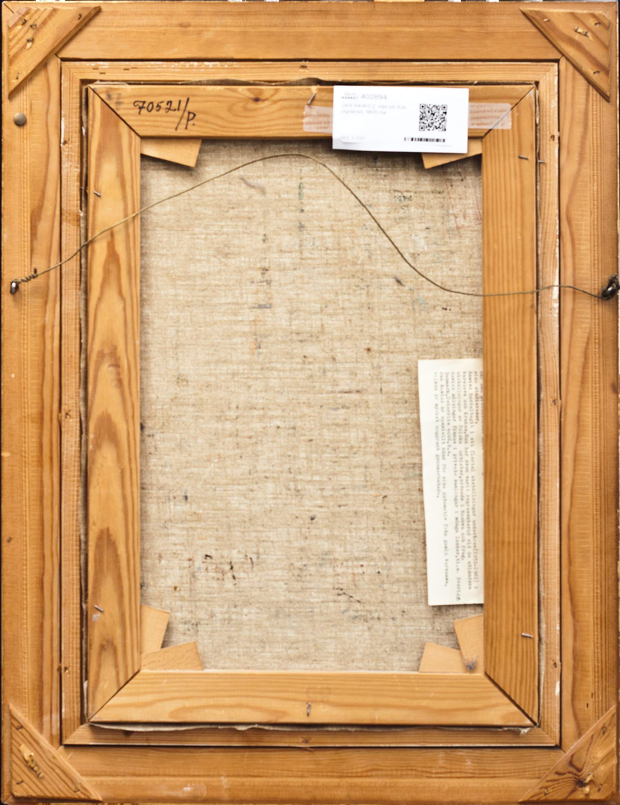 JAN RAWICZ, olja på duk, signerad, 1900-tal. - Bukowskis