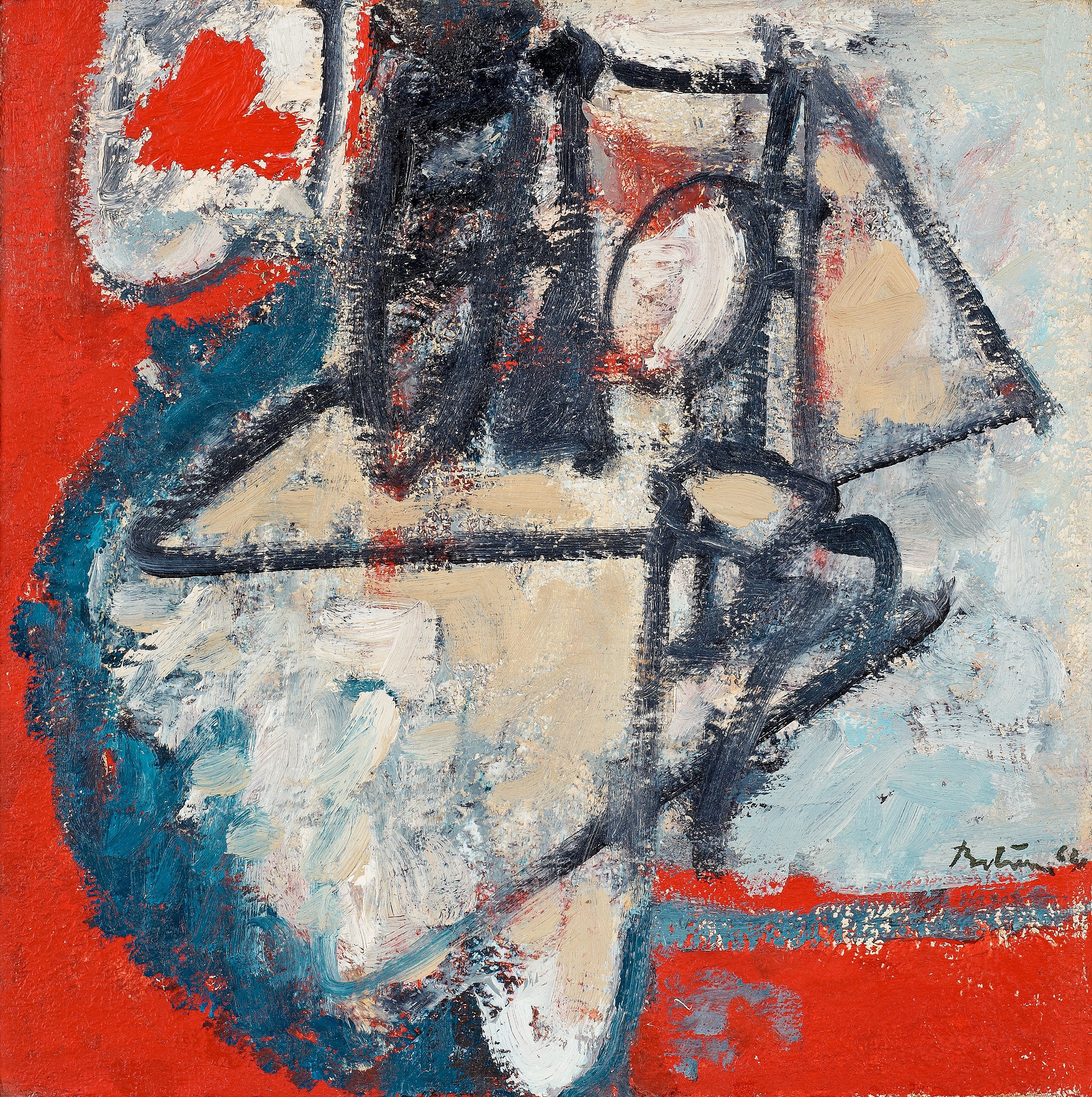 ALBERT BITRAN , Olja på duk. Sign Bitran o dat -62. - Bukowskis