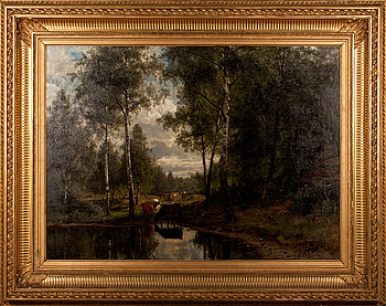 EDVARD BERGH, olja på duk, signerad och daterad 1874. - Bukowskis