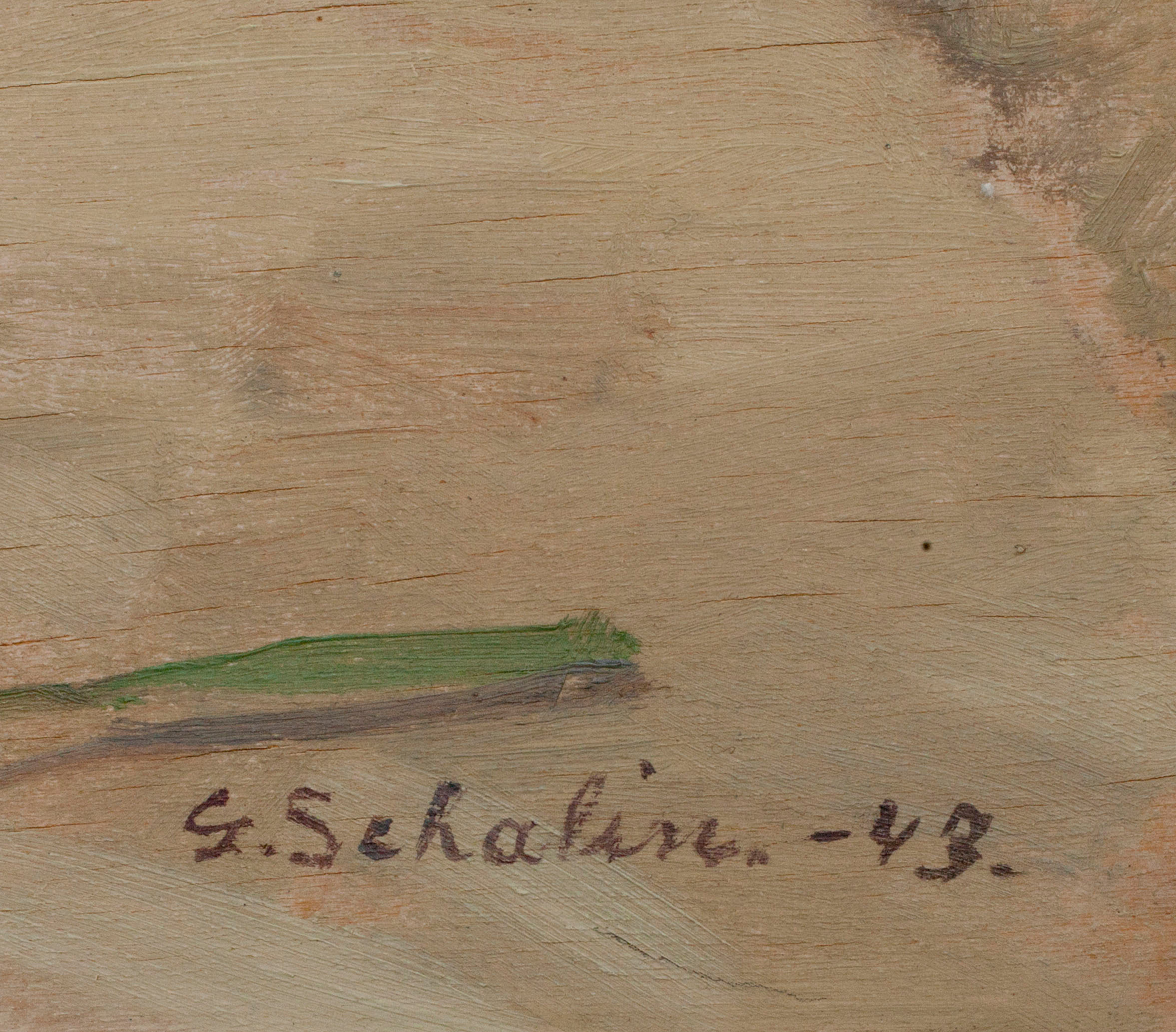 GRETA SCHALIN, olja på skiva, signerad och daterad -43. - Bukowskis