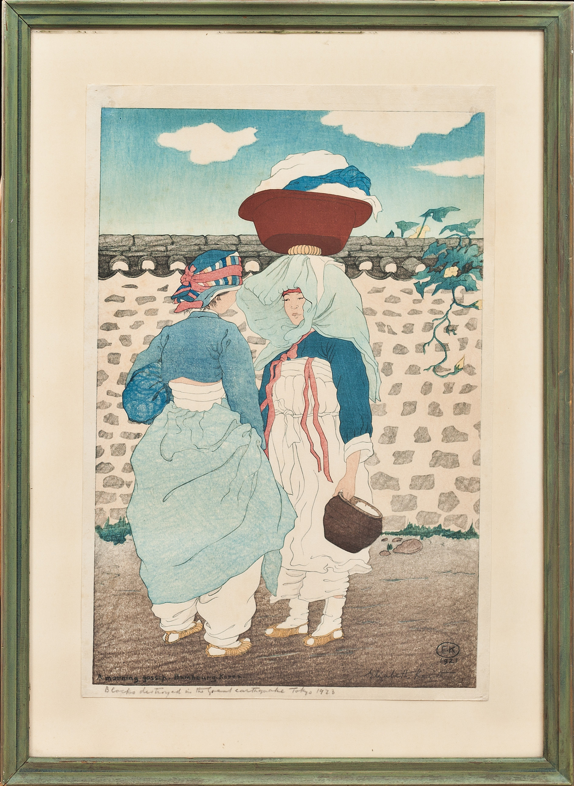 ELIZABETH KEITH, träsnitt på papper. Signerad. - Bukowskis