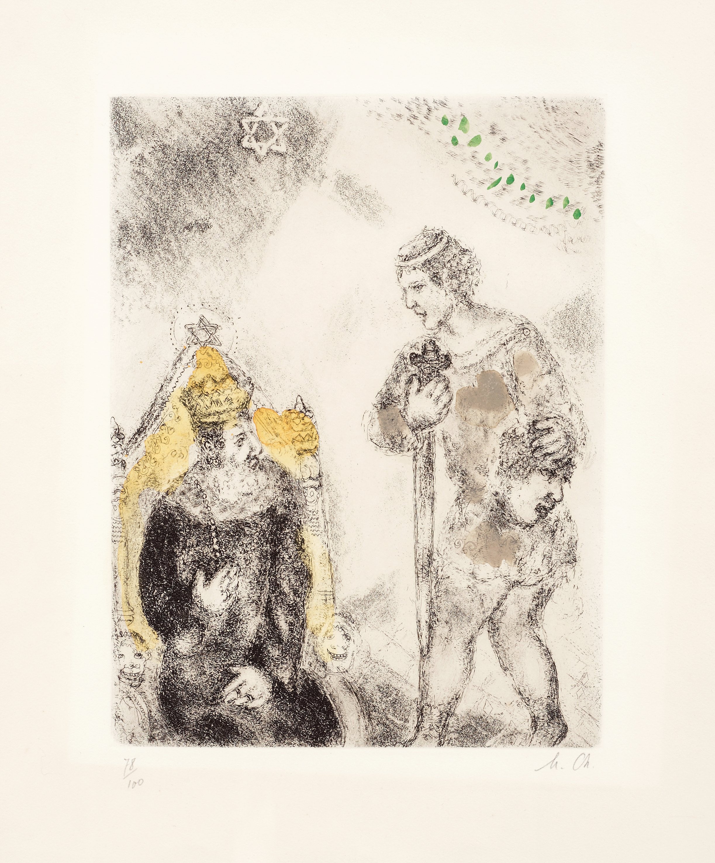 Marc Chagall, "David devant Saül", ur: "La Bible". - Bukowskis