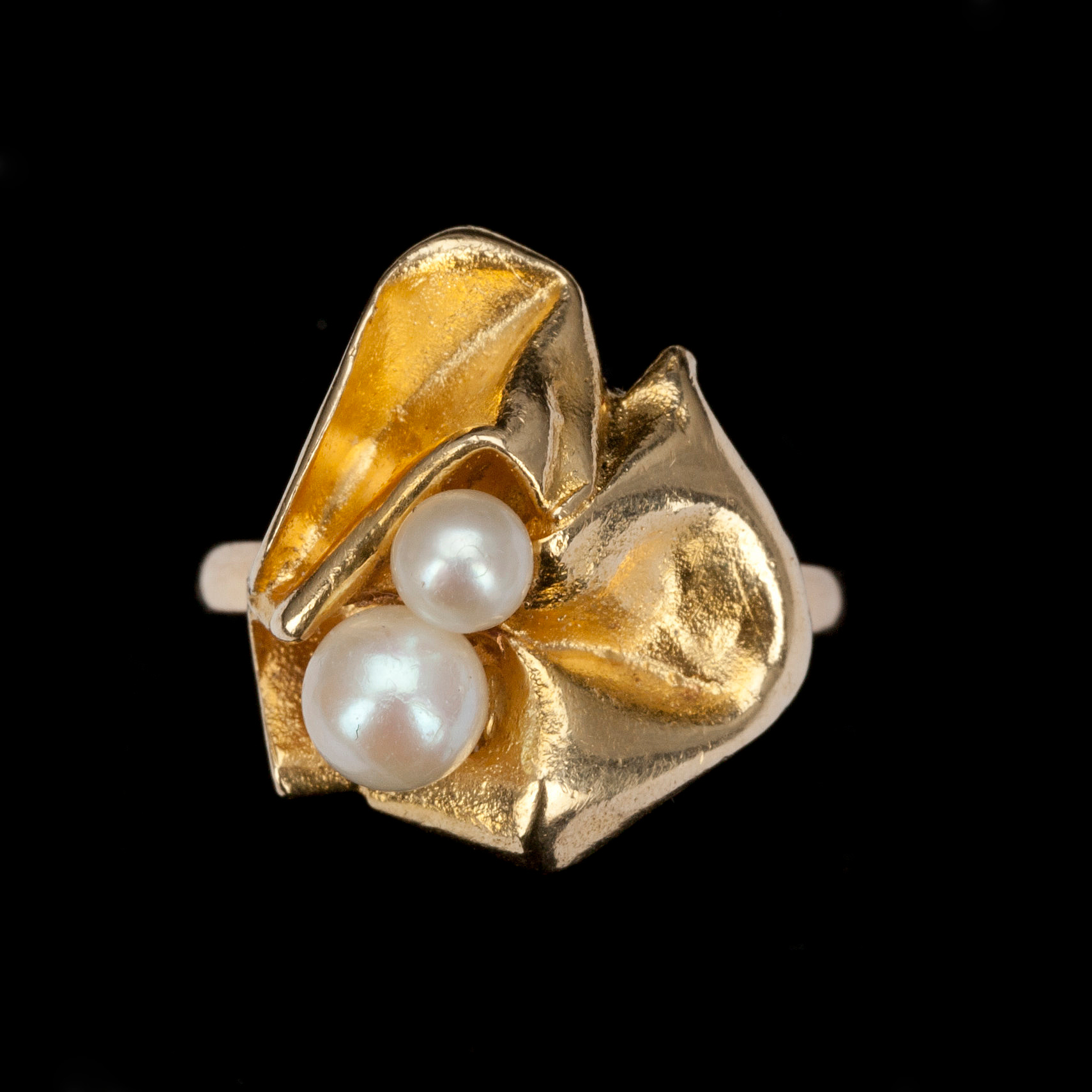 RING, kultaa 18/14K, 2 helmeä, stämplad N. Westerback, Helsingfors 1943 ...