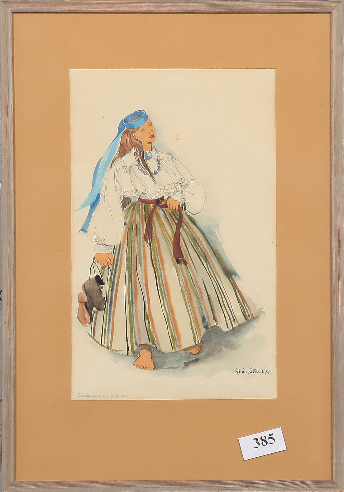 SILVIA LEITU, 2 st, blandteknik, signerade och daterade 1949. - Bukowskis