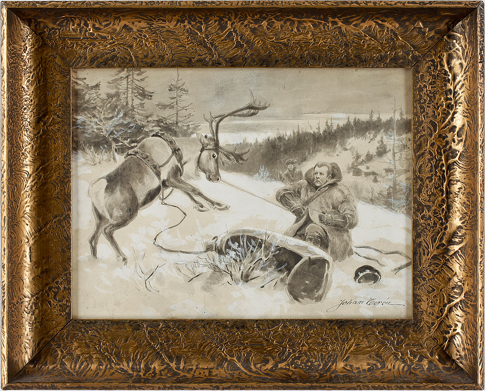 JOHAN TIRÉN, blandteknik, signerad. - Bukowskis