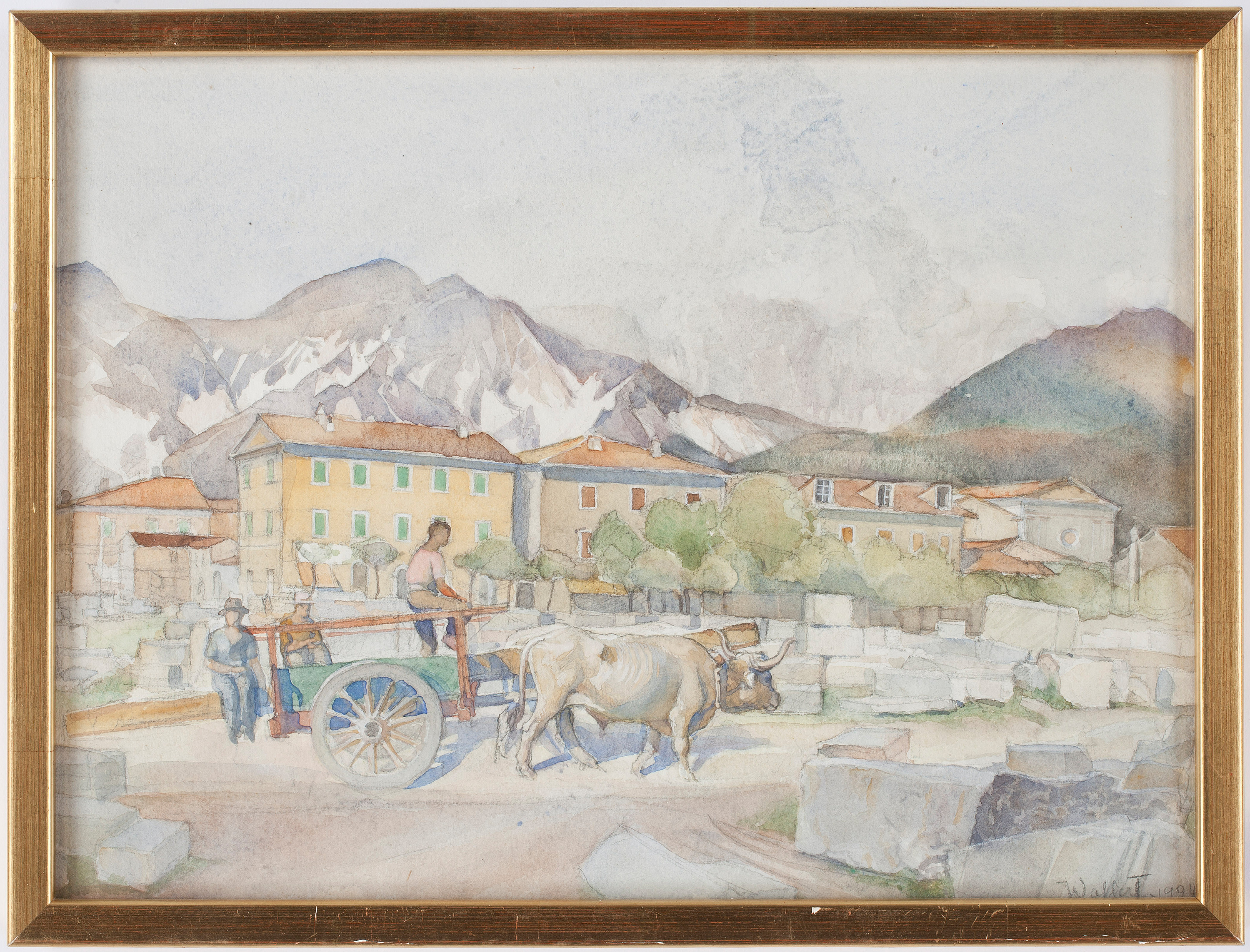 AXEL WALLERT, akvarell och blyerts, signerad och daterad 1924. - Bukowskis