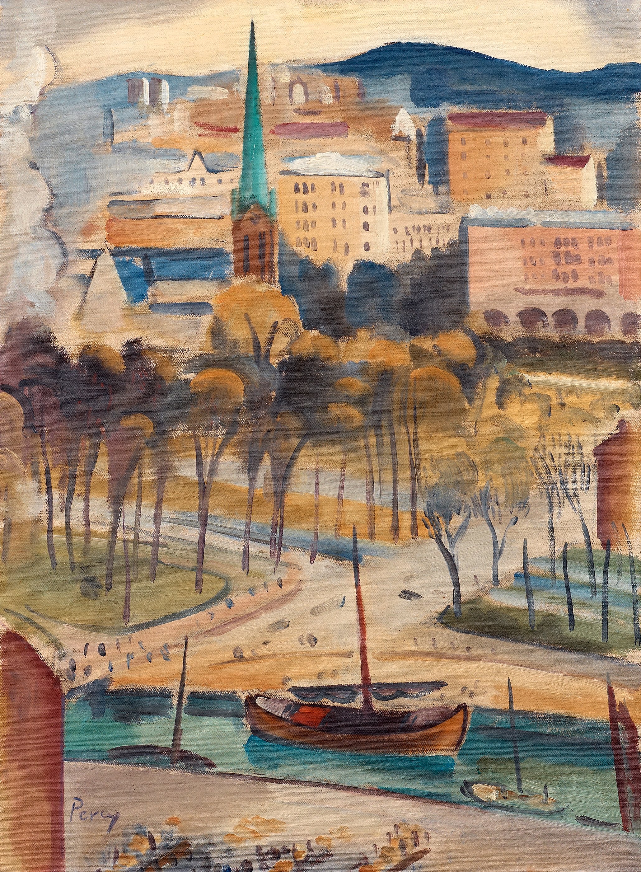 Arthur Percy, View of Otterhällan, Sweden. - Bukowskis