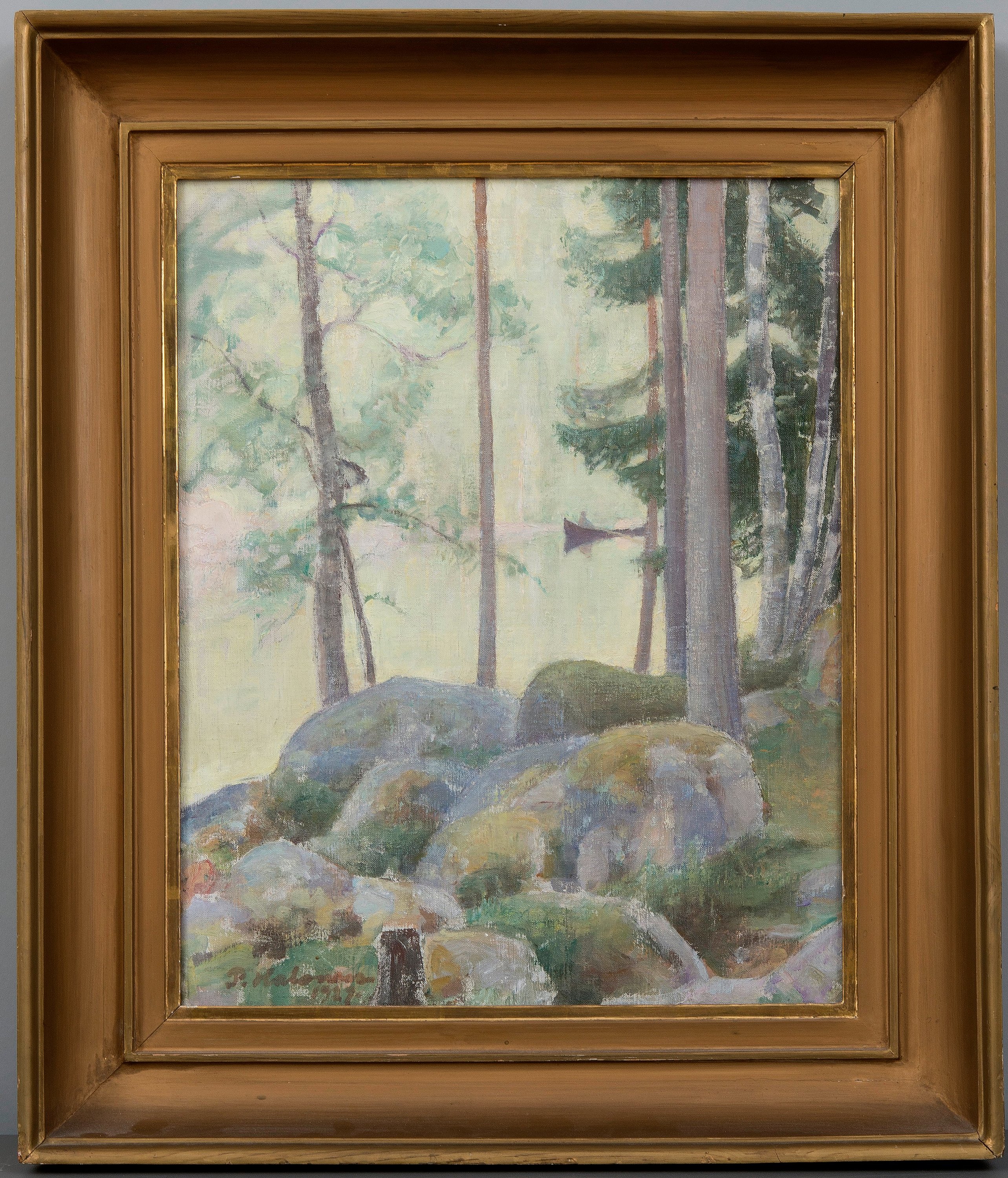 Pekka Halonen, A LAKE LANDSCAPE. - Bukowskis