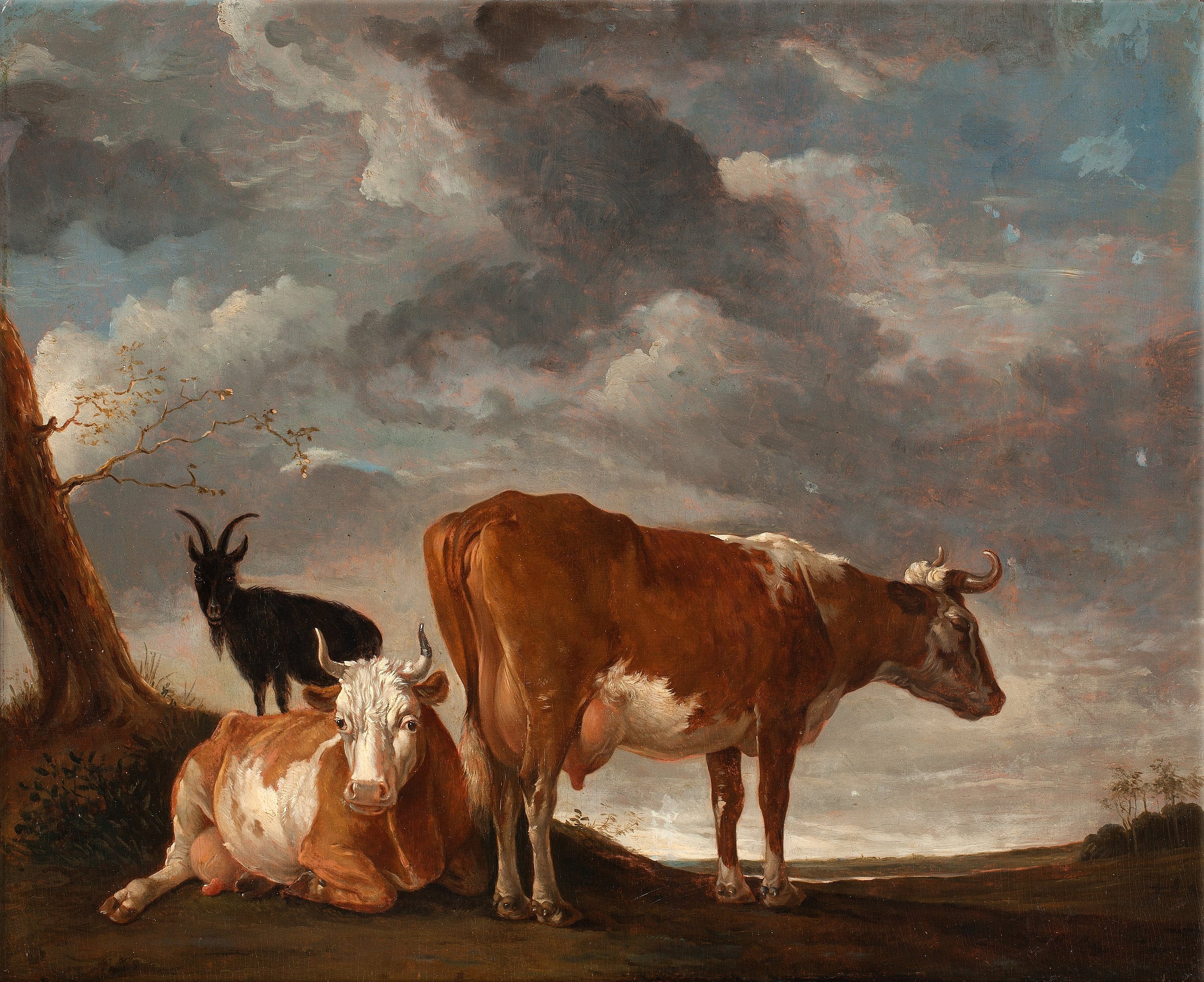 Paulus Potter Circle ocf, Landscape with resting animals. - Bukowskis