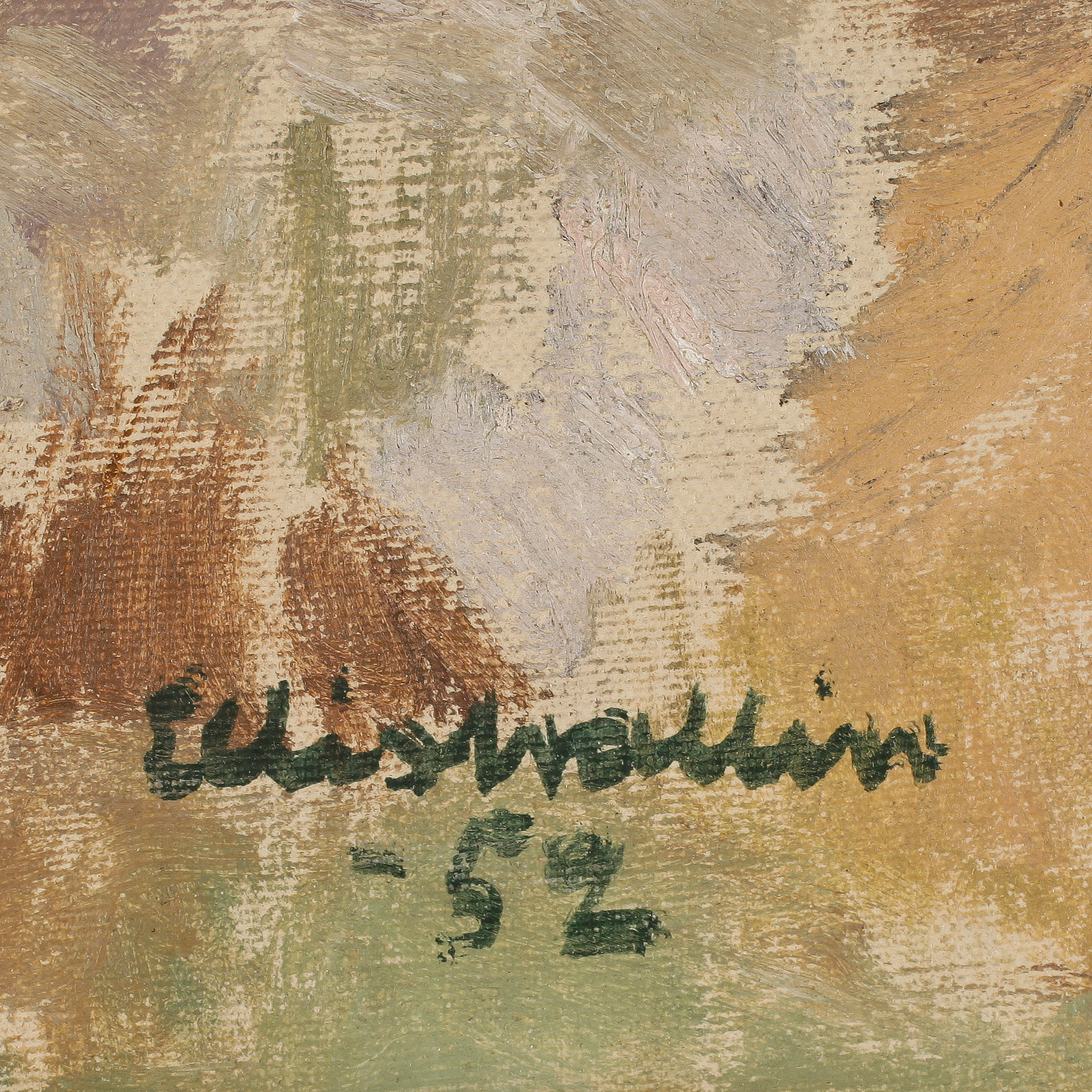 ELLIS WALLIN, olja på duk, sigenrad och daterad -52. - Bukowskis