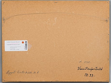 Andreas Alariesto, "VEENIT ON RUIJA ROAD". - Bukowskis