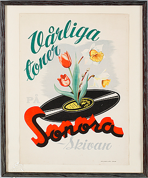 AFFISCHER, 2 st, 1940-/50-tal. - Bukowskis