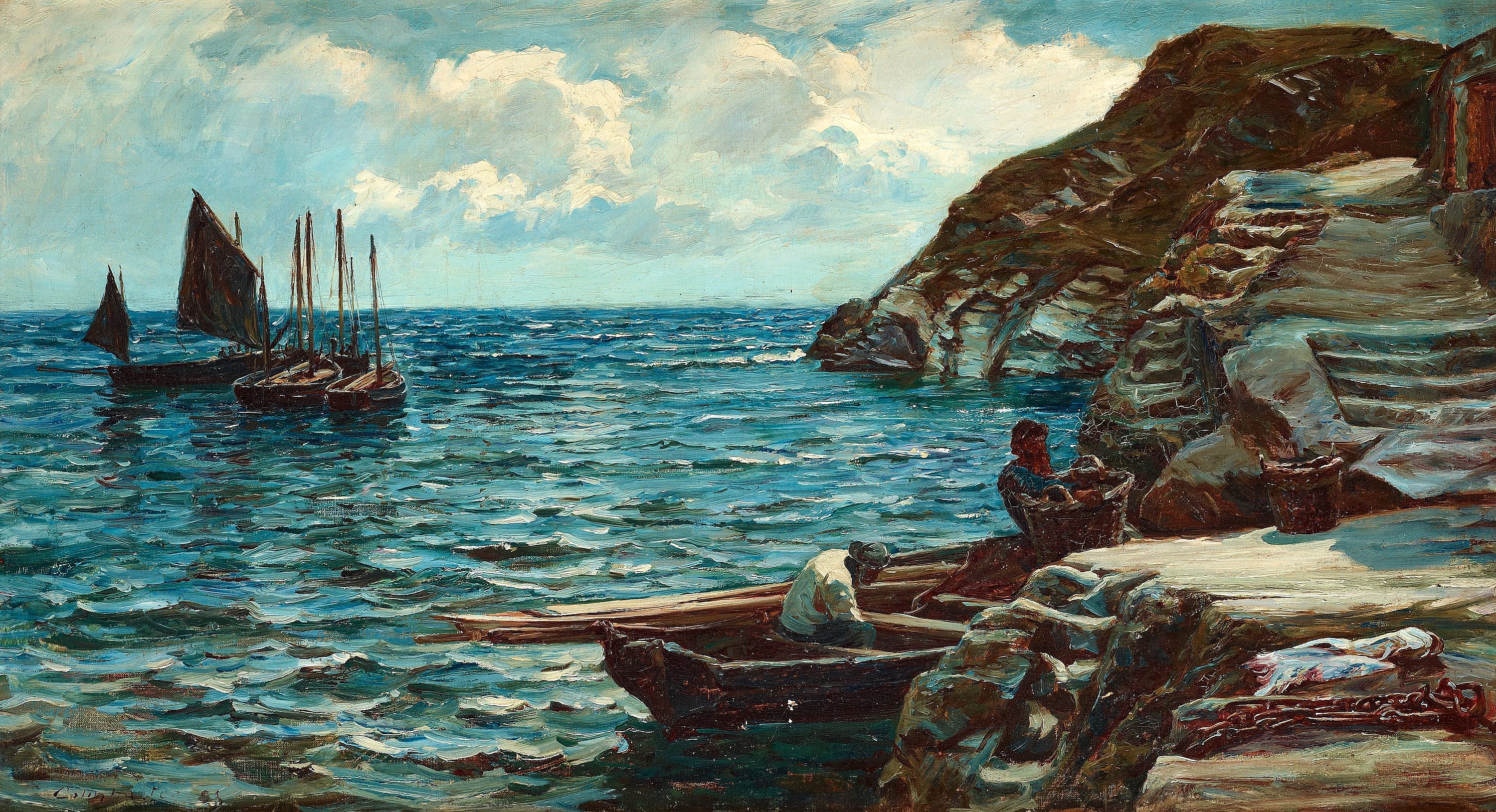 Colin Hunter, COLIN HUNTER. Oil on canvas. Sign Colin Hunter and dated ...