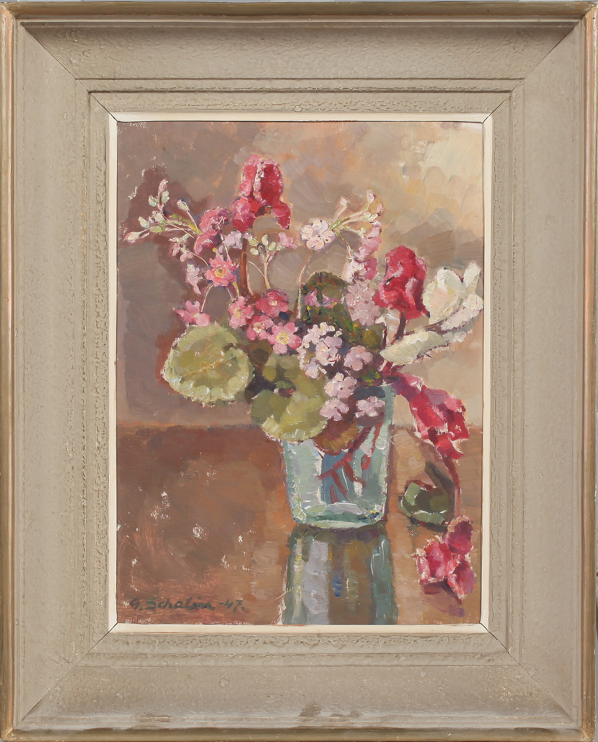 GRETA SCHALIN, olja på pannå, signerad och daterad -47. - Bukowskis